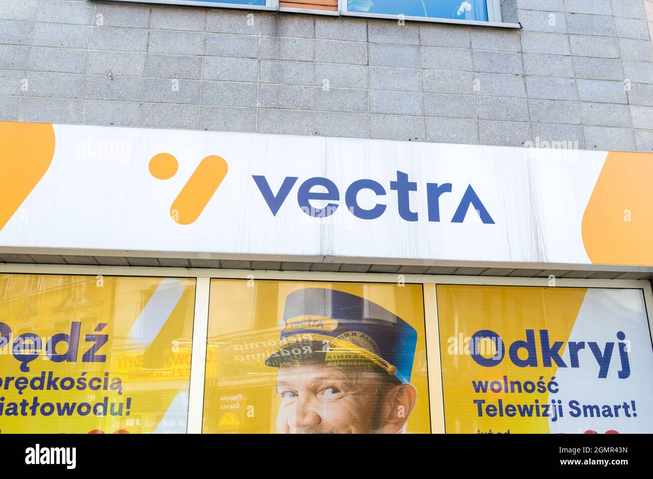 Rybnik, Poland - June 4, 2021: Logo and sign of Vectra S.A., one of the ...