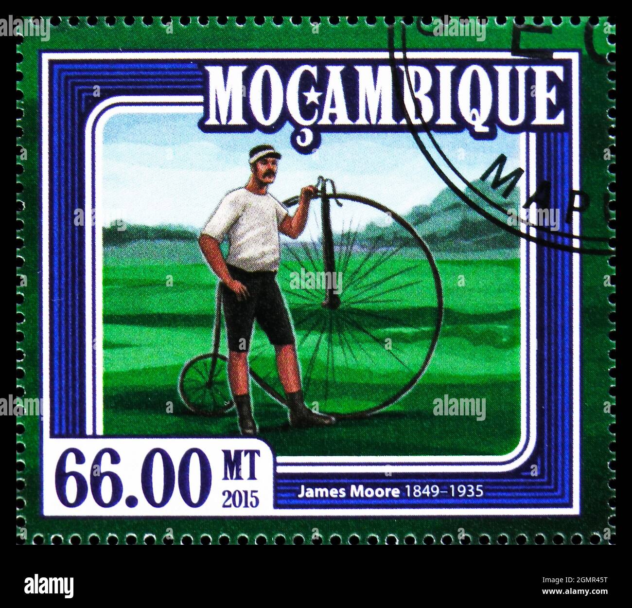 MOSCOW, RUSSIA - JULY 31, 2021: Postage stamp printed in Mozambique ...