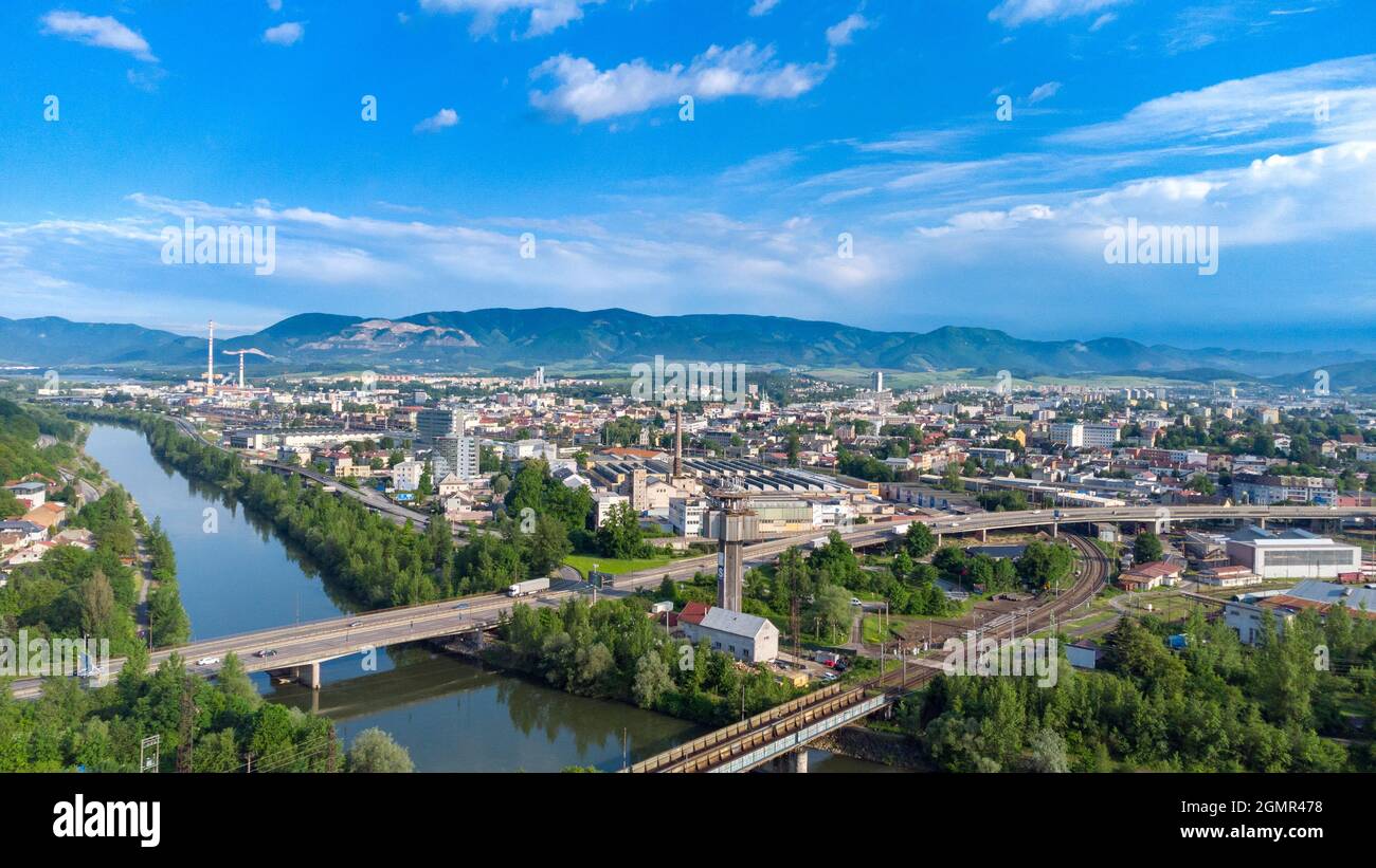 Aerial view of Zilina in Slovakia. View at city from bird sight. City ...