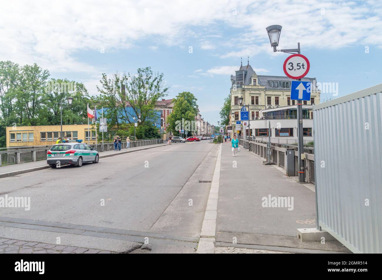 Cieszyn, Poland - June 5, 2021: Friendship bridge over Olza river ...