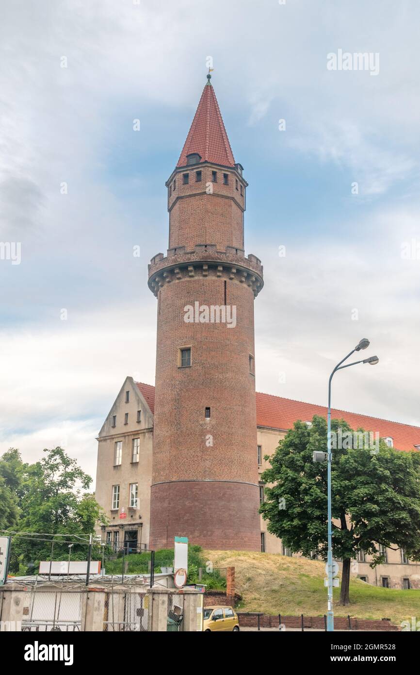 Legnica, Poland - June 1, 2021: Medieval round defense tower of Gothic ...