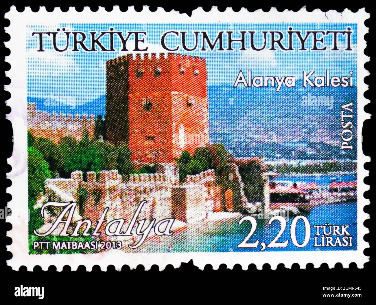 MOSCOW, RUSSIA - JULY 31, 2021: Postage stamp printed in Turkey shows ...