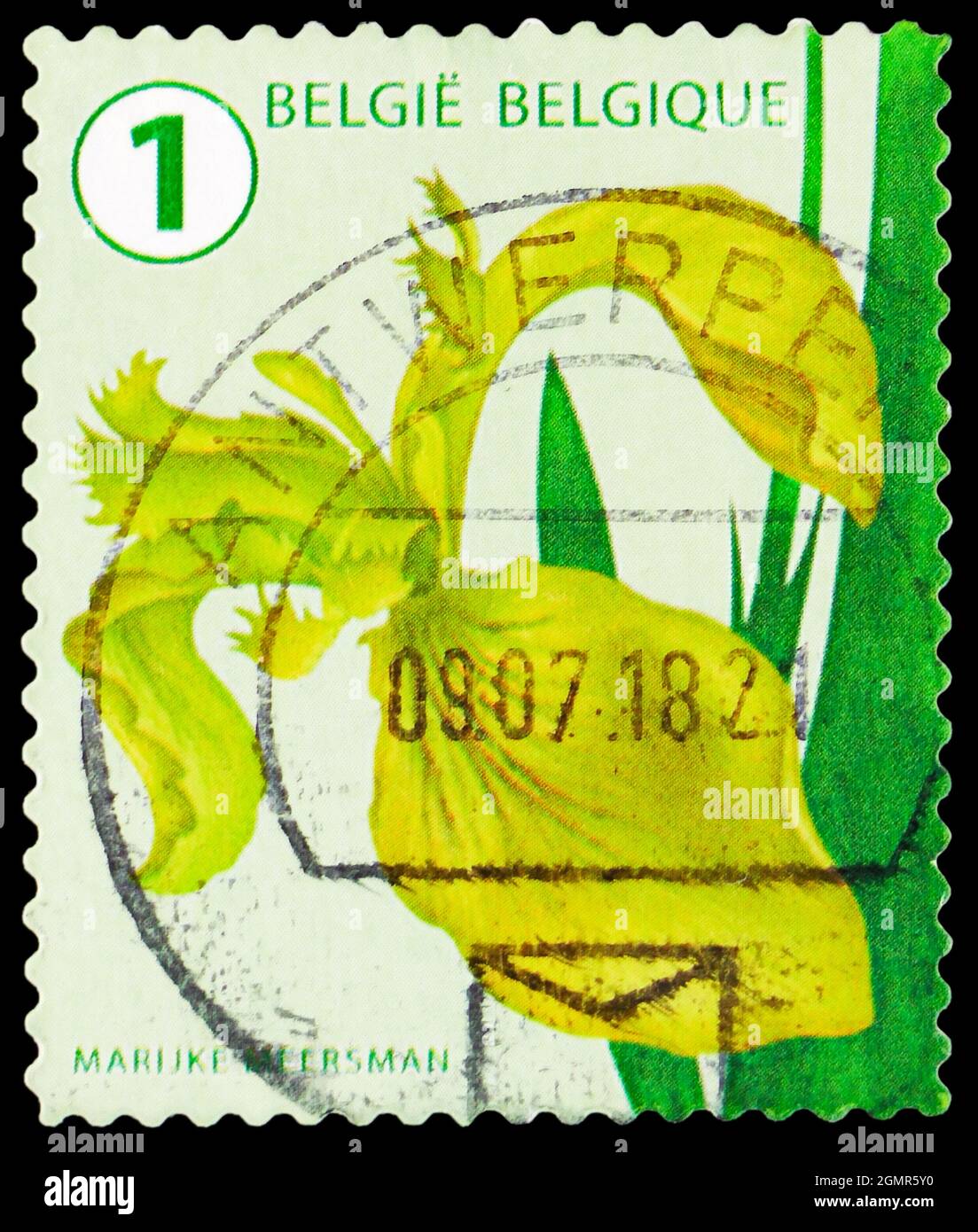 MOSCOW, RUSSIA - JULY 31, 2021: Postage stamp printed in Belgium shows ...