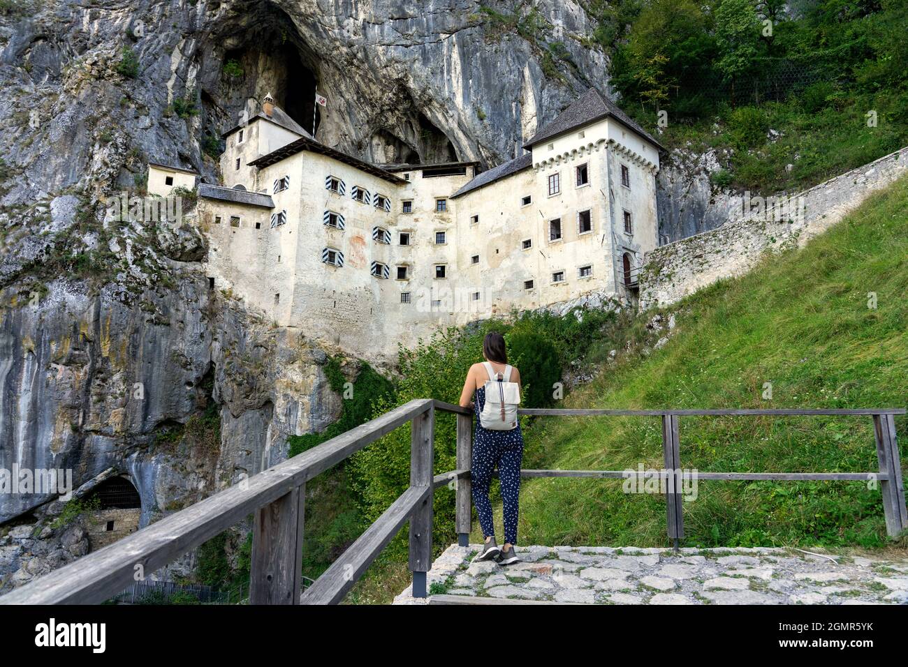 predjama castle built into a mountain in the nature near to postojna ...