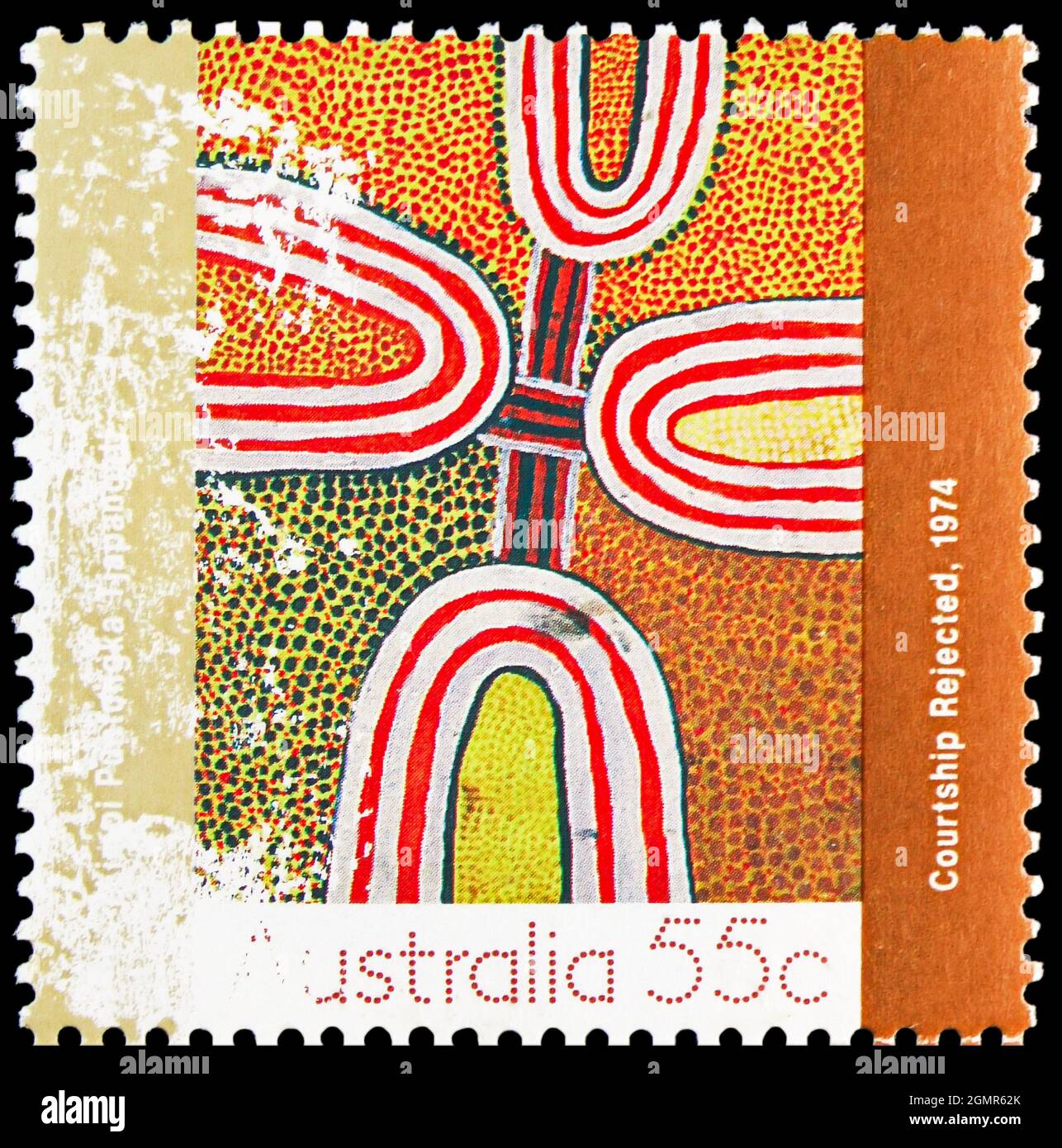 MOSCOW, RUSSIA - JULY 31, 2021: Postage stamp printed in Australia ...
