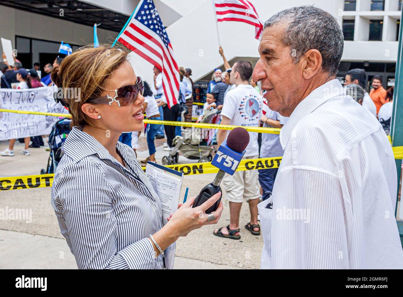 Miami Florida,Government Center centre,immigration rights protest ...