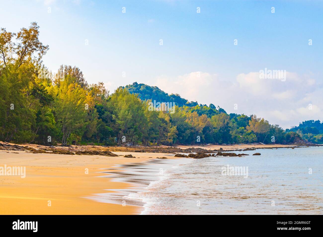 Tropical Paradise island Koh Phayam Aow Yai Beach landscape panorama ...