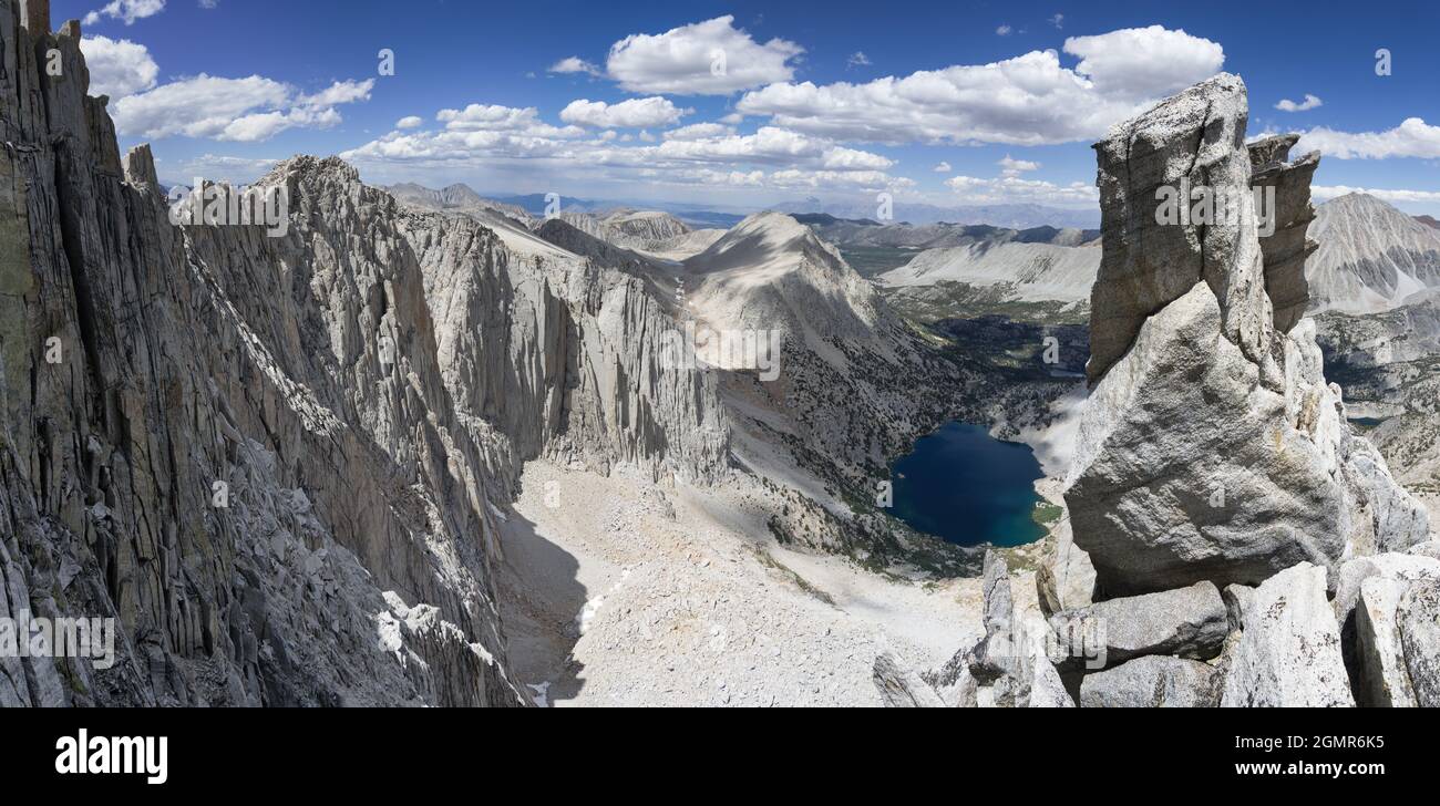 panorama from the east ridge of Ruby Peak including the Ruby Wall Mono ...