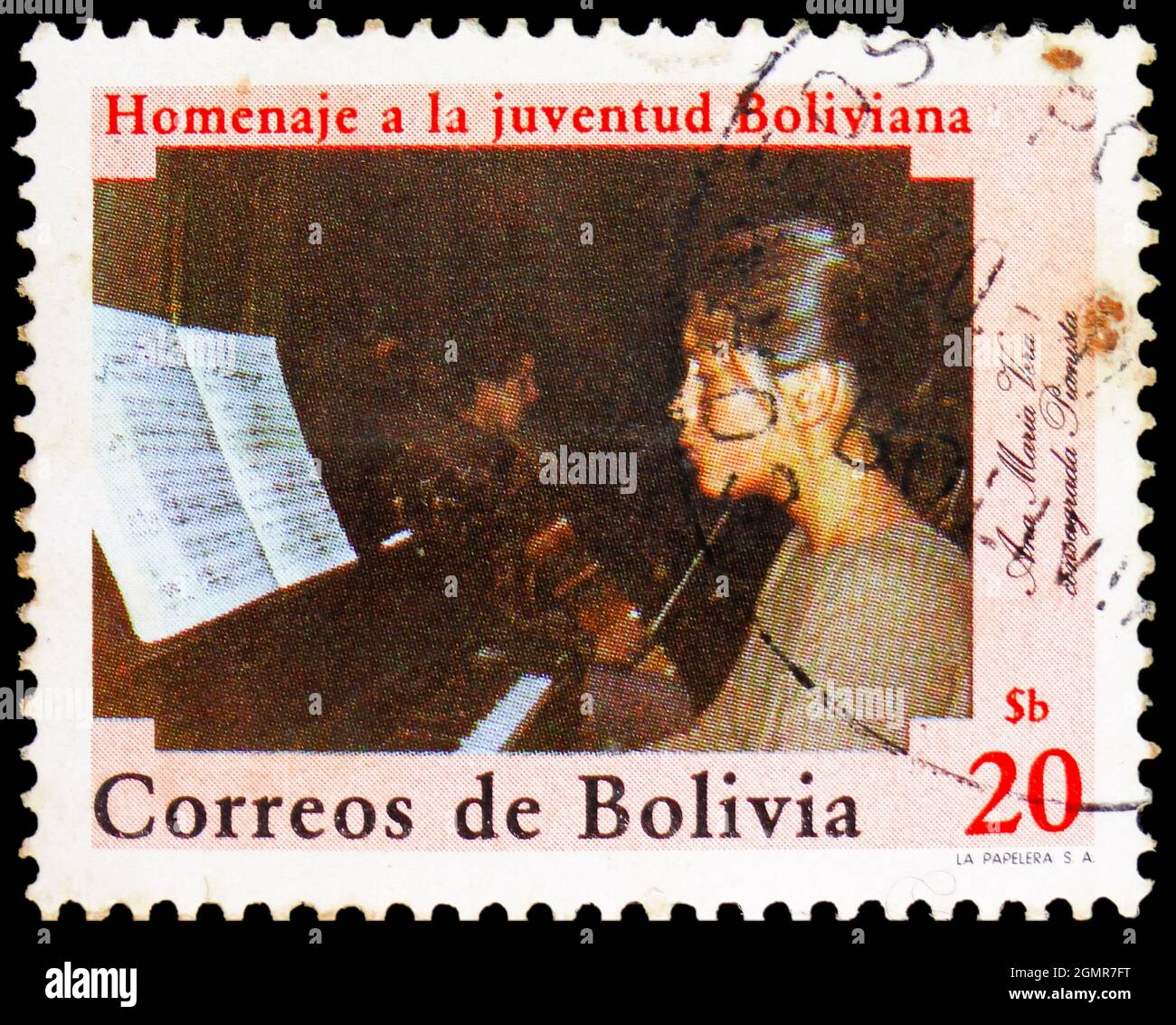 MOSCOW, RUSSIA - JULY 31, 2021: Postage stamp printed in Bolivia shows ...