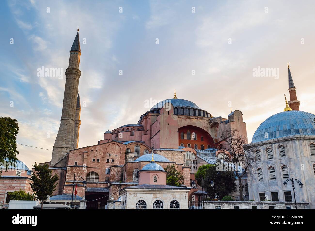 Hagia Sophia at dawn, famous landmark of Istanbul taken in old town ...