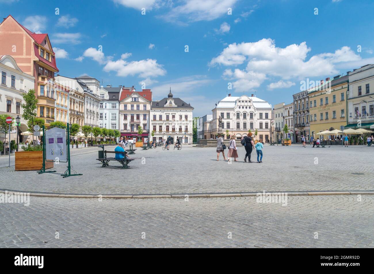Cieszyn, Poland - June 5, 2021: Market (Rynek) square with historic ...