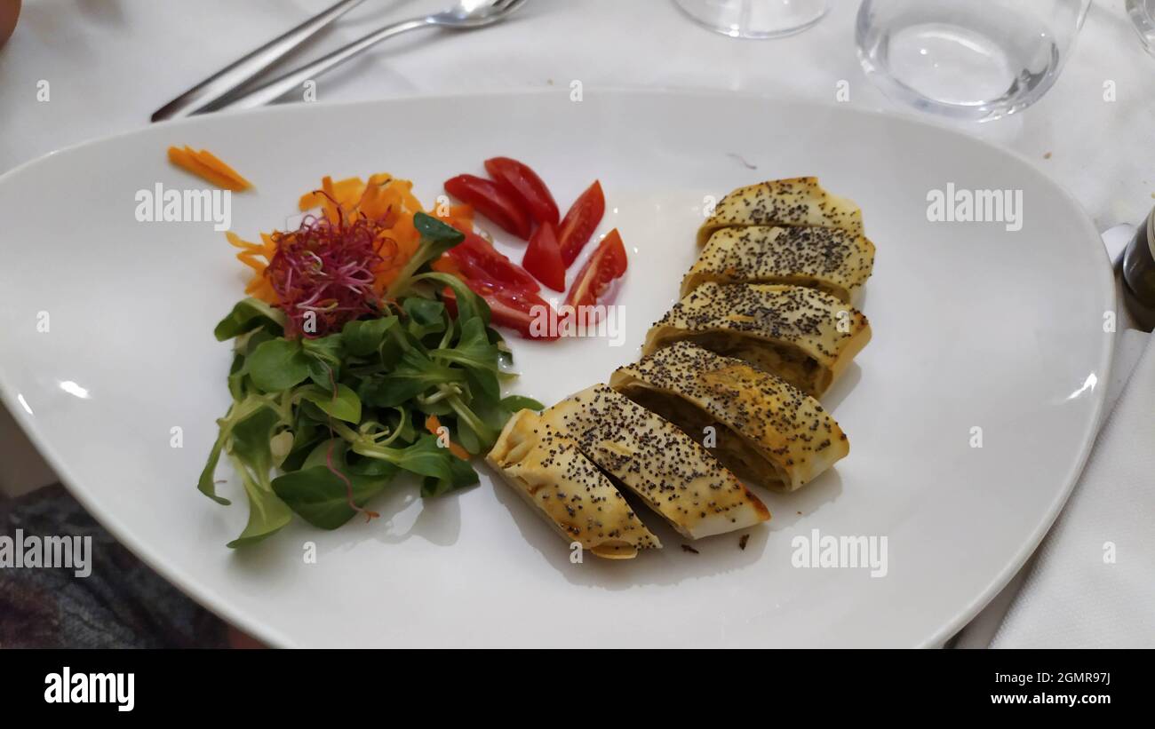Delicious Italian fish gourmet food photography Stock Photo - Alamy
