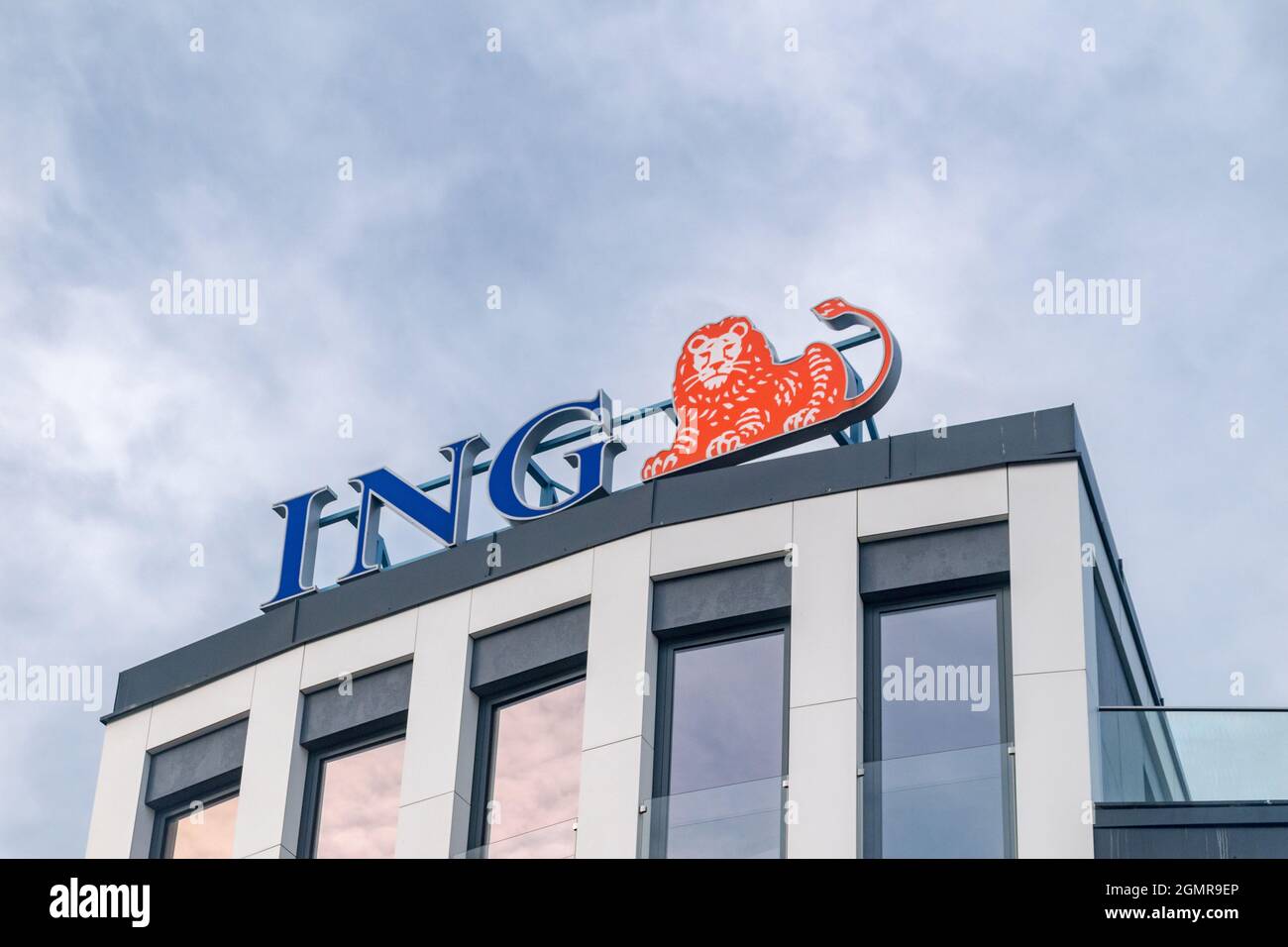 Gorzow Wielkopolski, Poland - June 1, 2021: Logo of ING. ING is a Dutch ...
