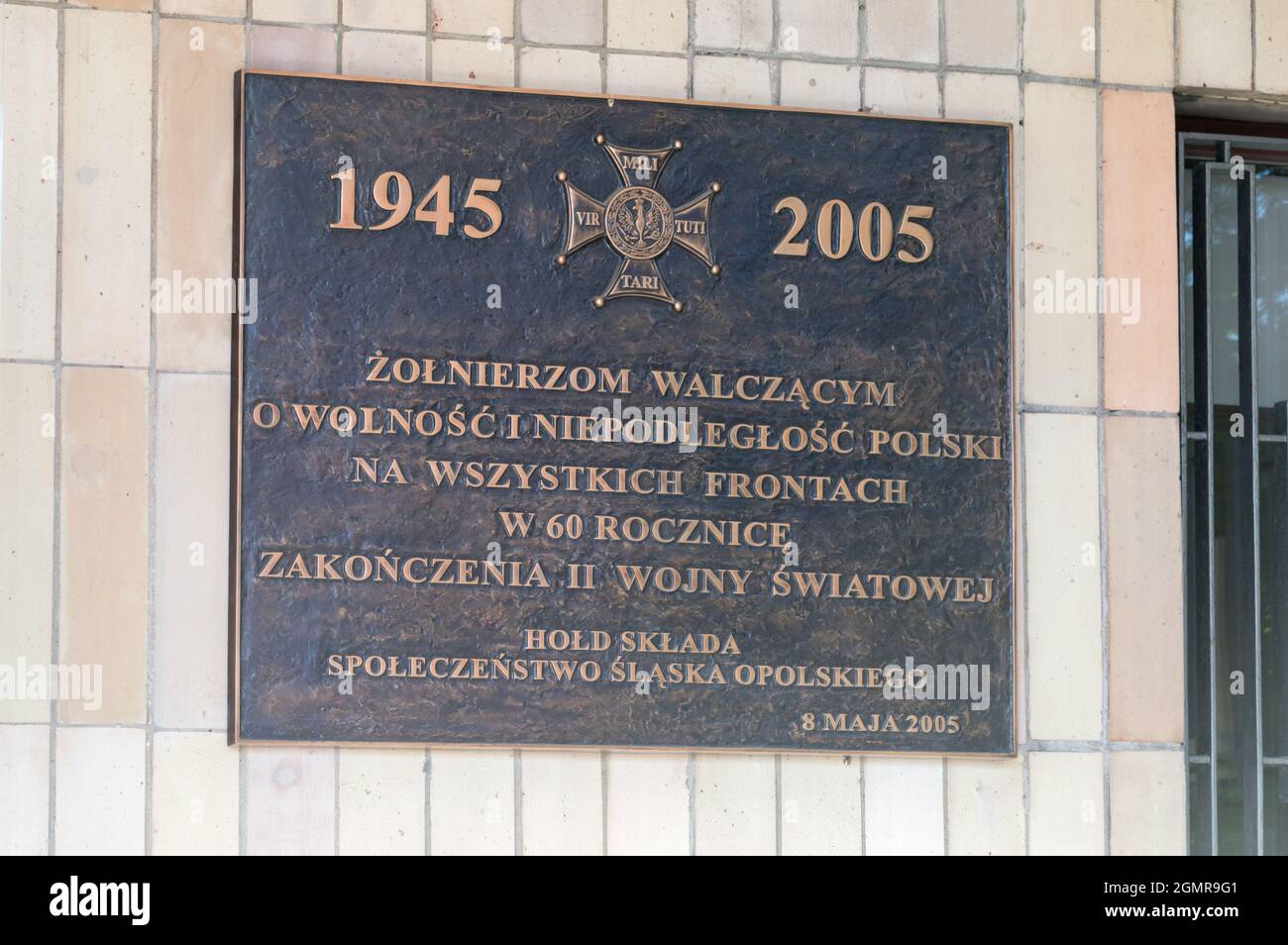 Opole, Poland - June 4, 2021: Plaque commemorating the soldiers ...