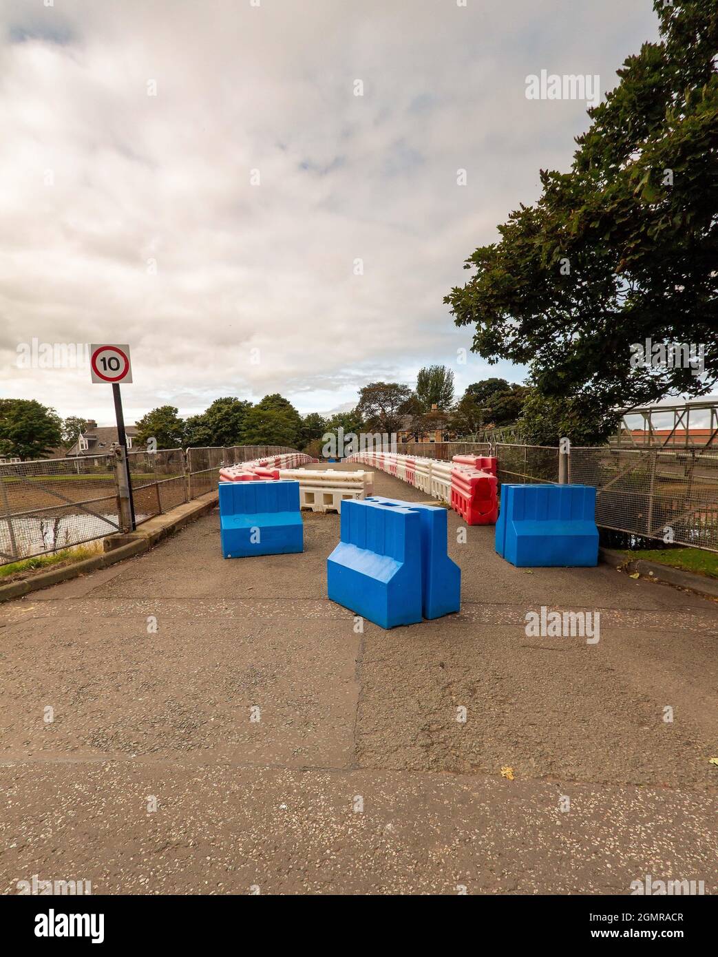 Electric Bridge is used for cyclists over the River Esk in Musselburgh ...