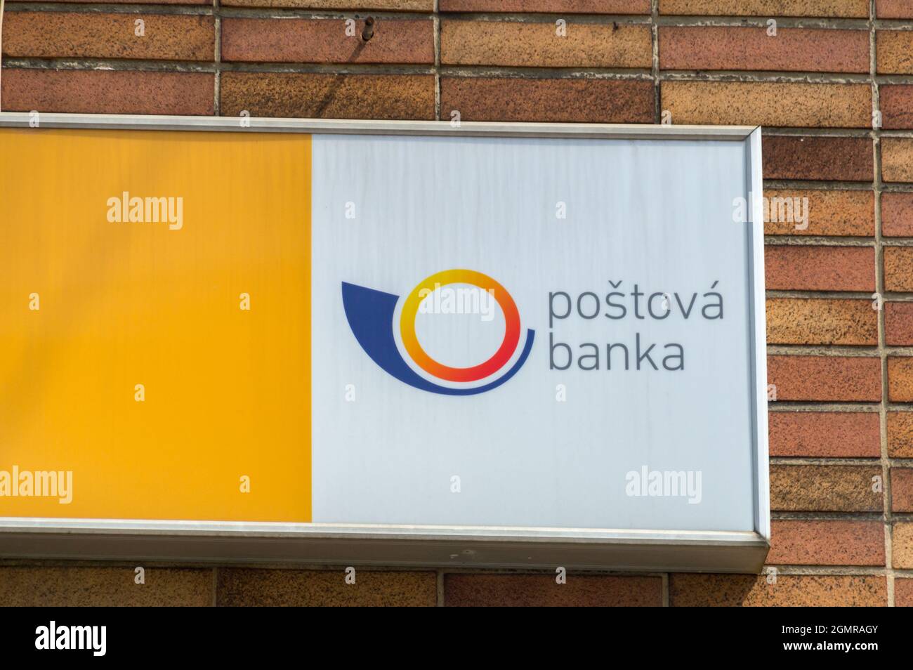 Zilina, Slovakia - June 5, 2021: Emblem Of Slovak post bank Stock Photo ...
