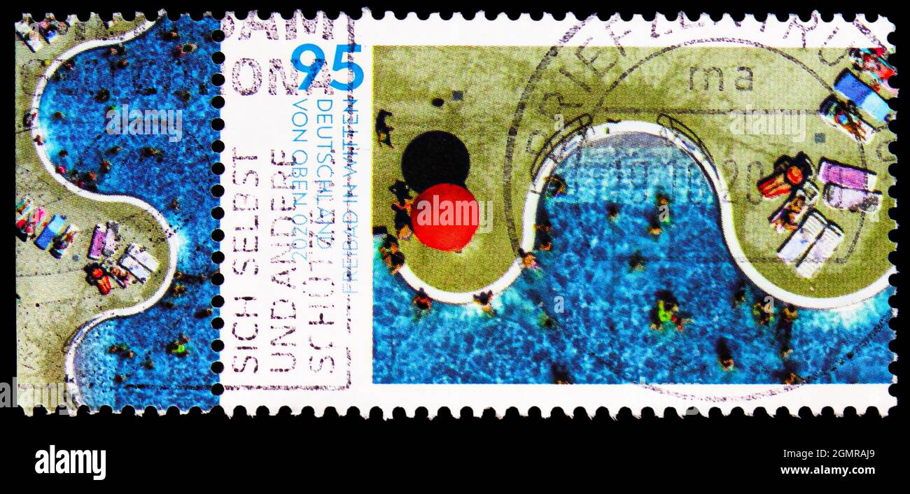 MOSCOW, RUSSIA - JULY 31, 2021: Postage stamp printed in Germany shows ...