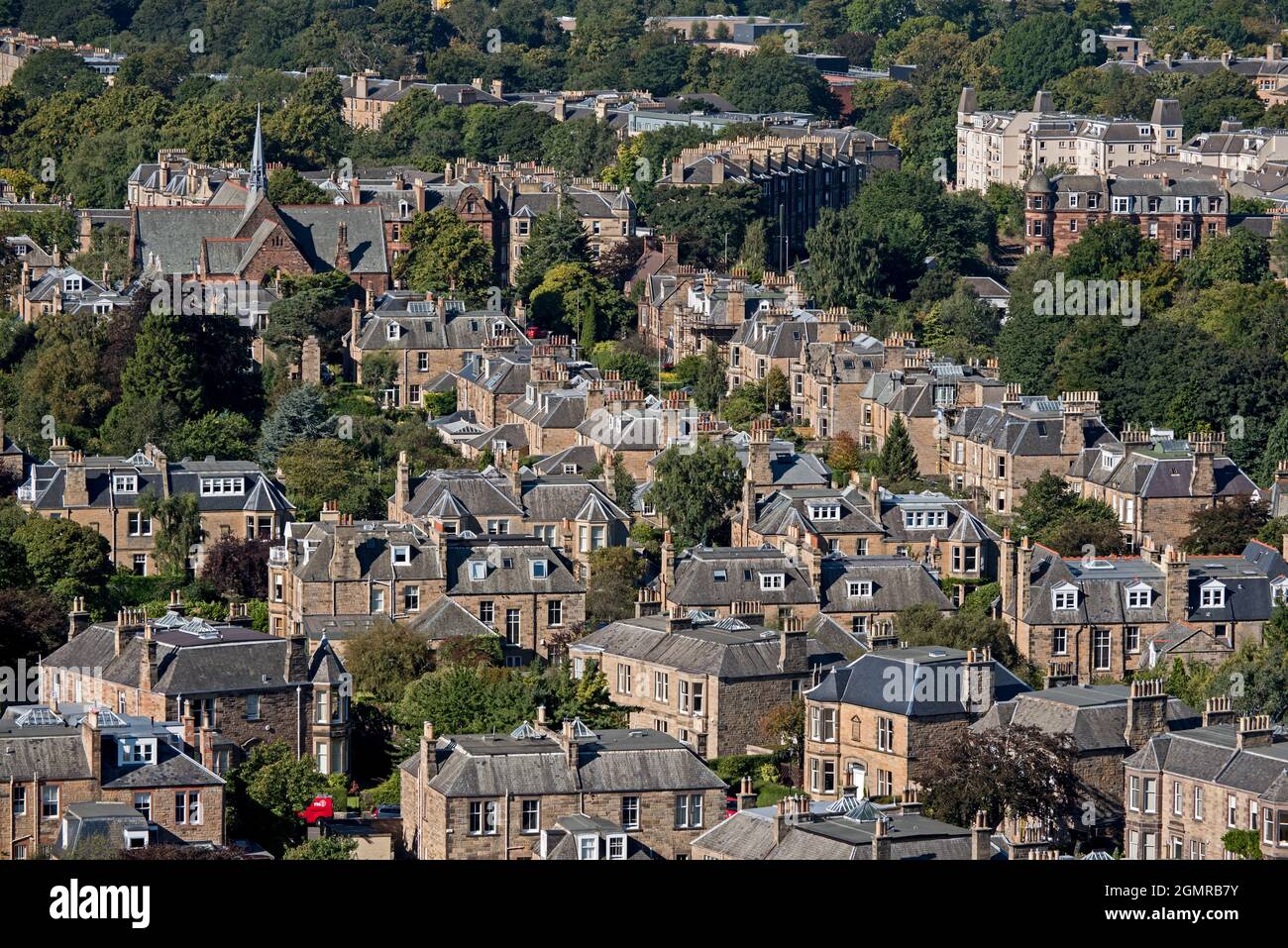 View of Morningside from Blackford Hill, Edinburgh, Scotland, UK Stock ...