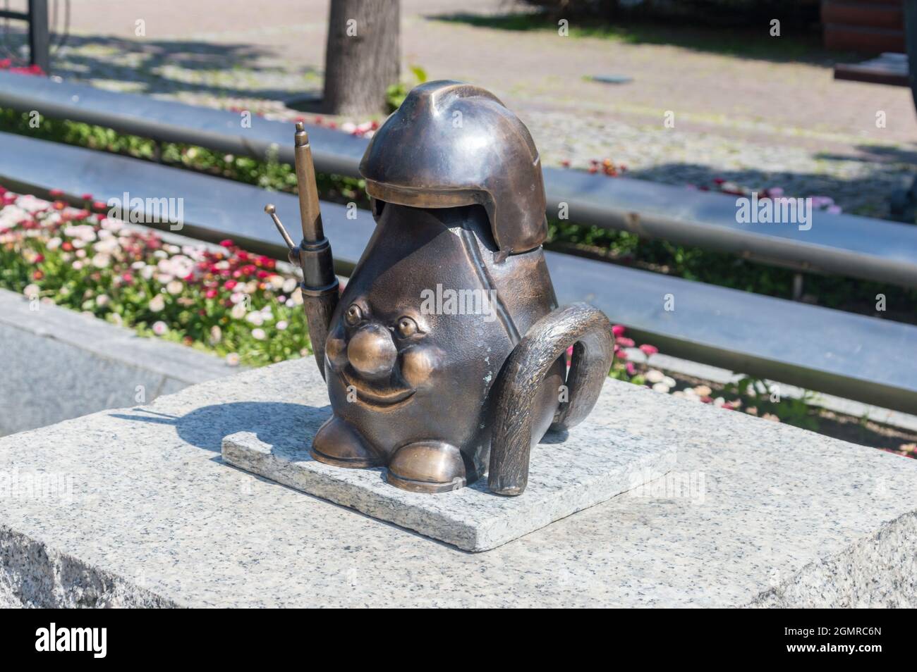 Zory, Poland - June 4, 2021: Zorek figure. Zorek is a tourist symbol of ...