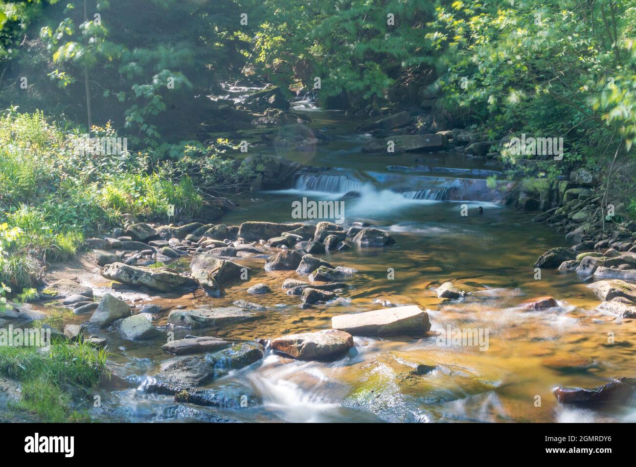 Water rocky creek with long exposure in the polish mountains Stock ...