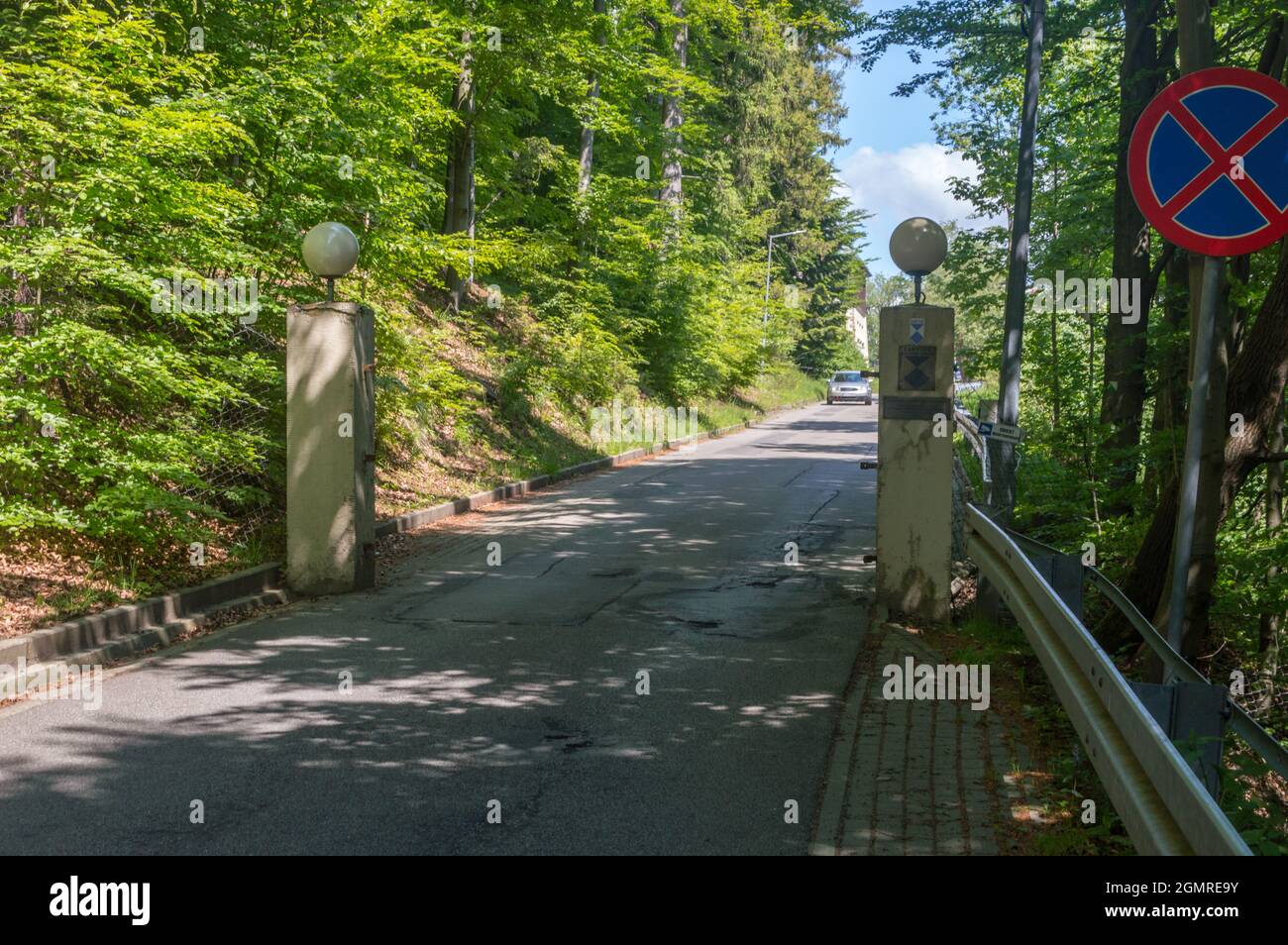 Wisla, Poland - June 6, 2021: Historical entrance gate to buildings of ...