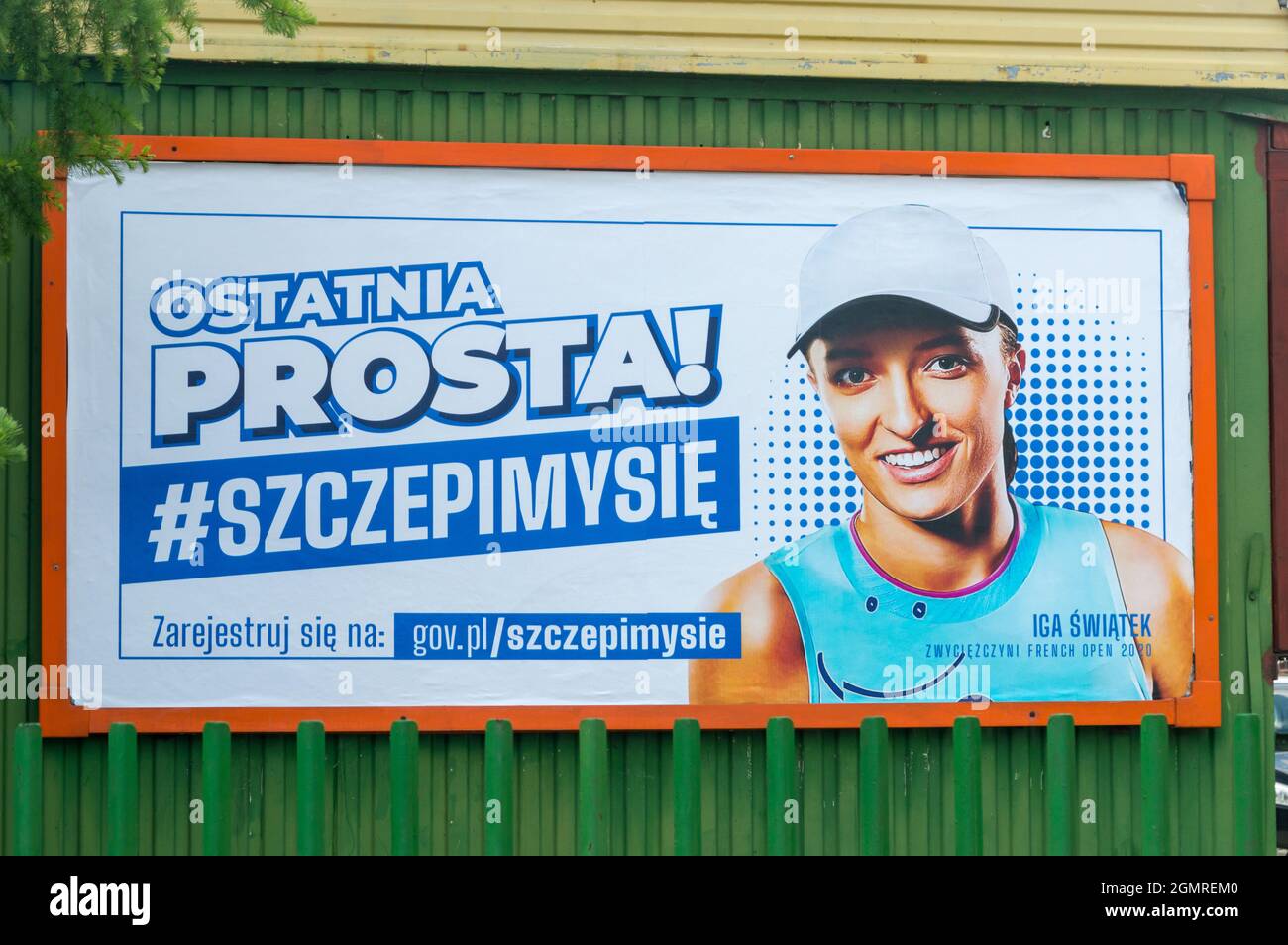 Szczyrk, Poland - June 6, 2021: Billboard with Iga Swiatek that's ...