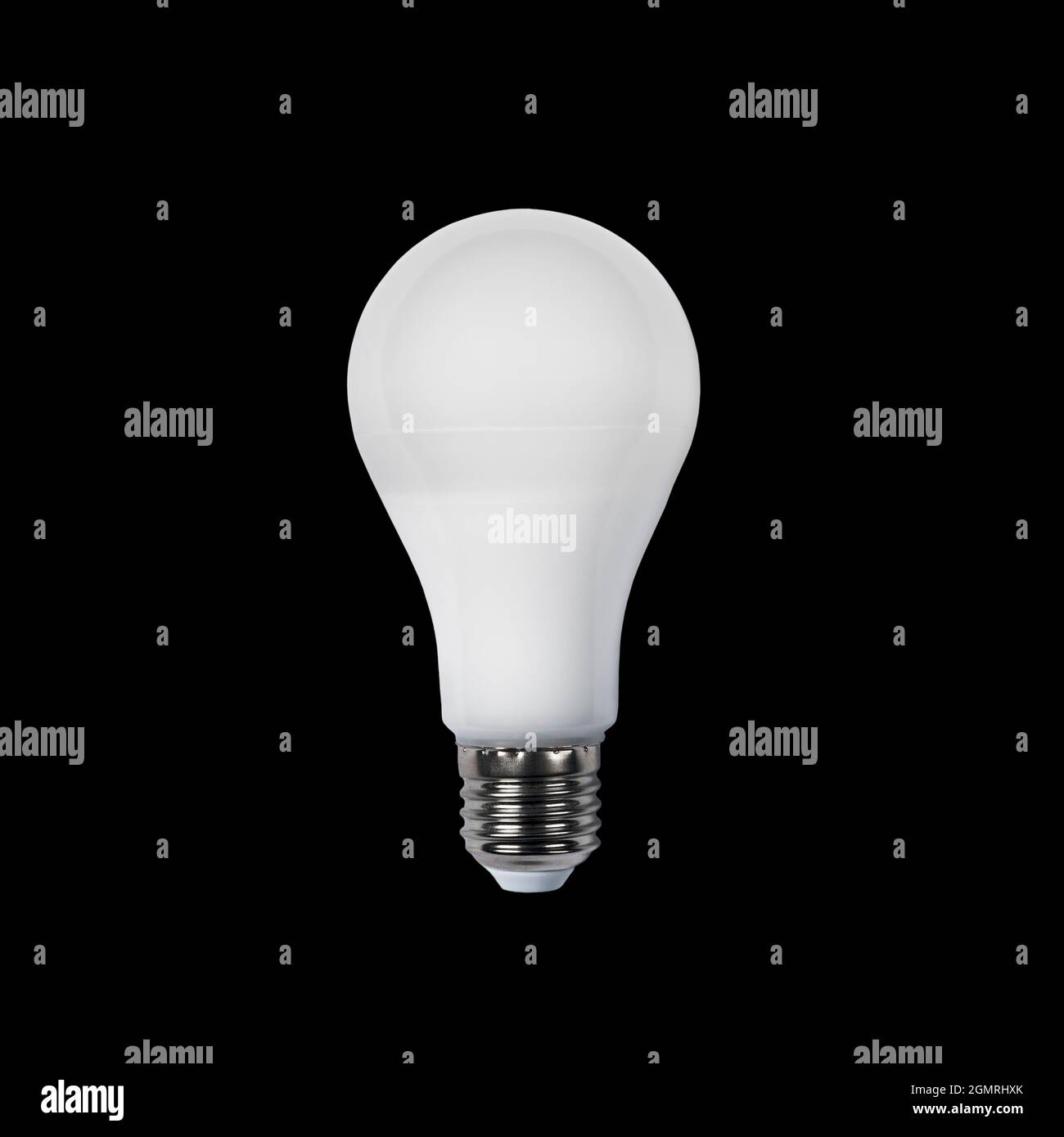 LED lamp isolated on black background. LED bulb close up Stock Photo ...