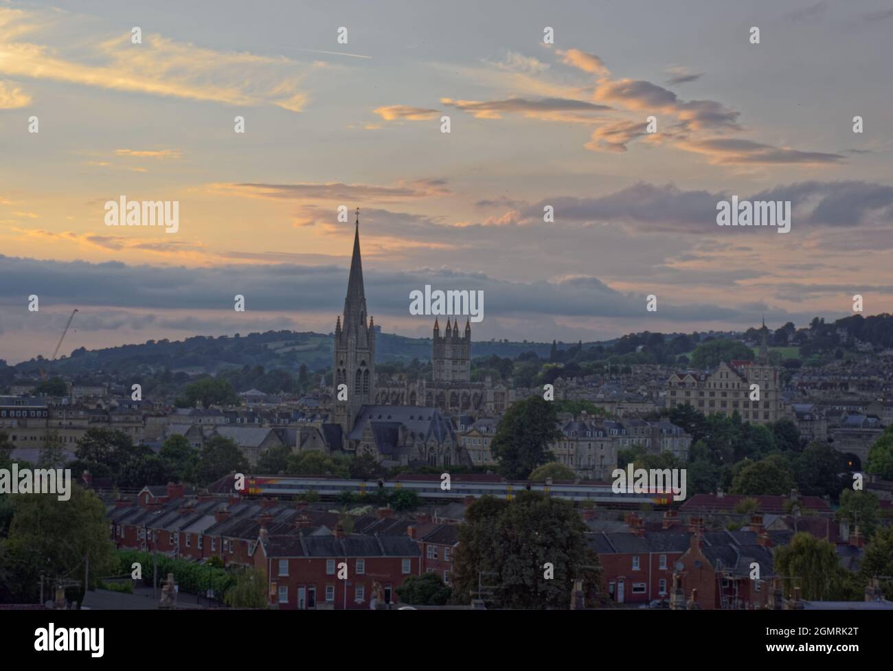 Bath cityscape sunset golden hour Stock Photo - Alamy