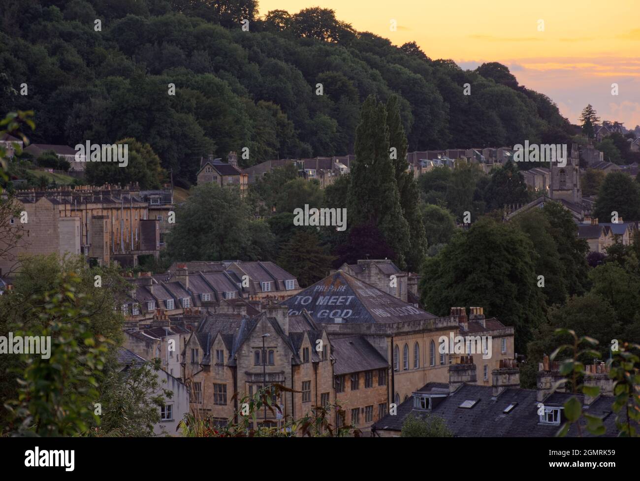 Bath cityscape sunset golden hour Stock Photo - Alamy