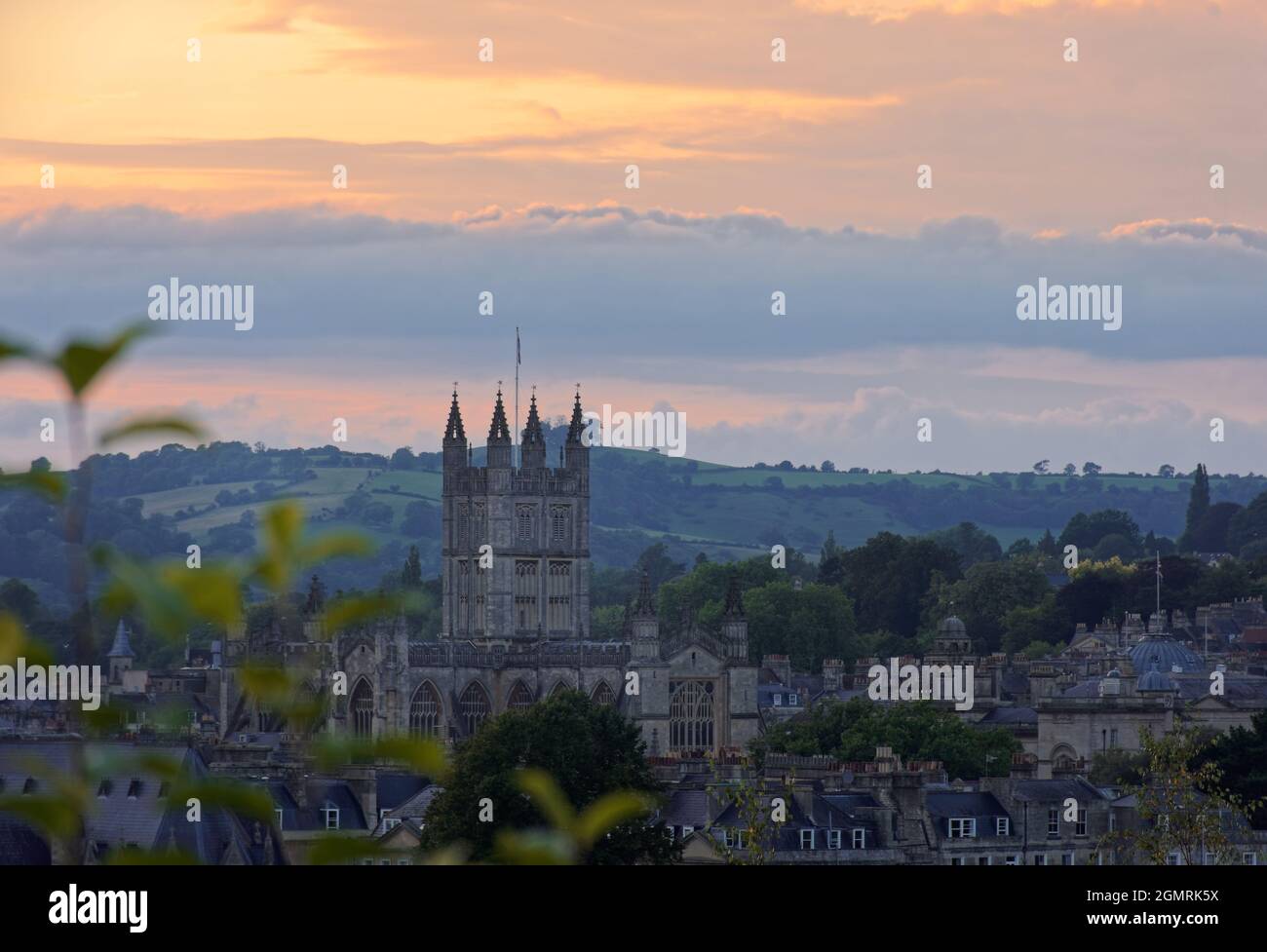 Bath cityscape sunset golden hour Stock Photo - Alamy