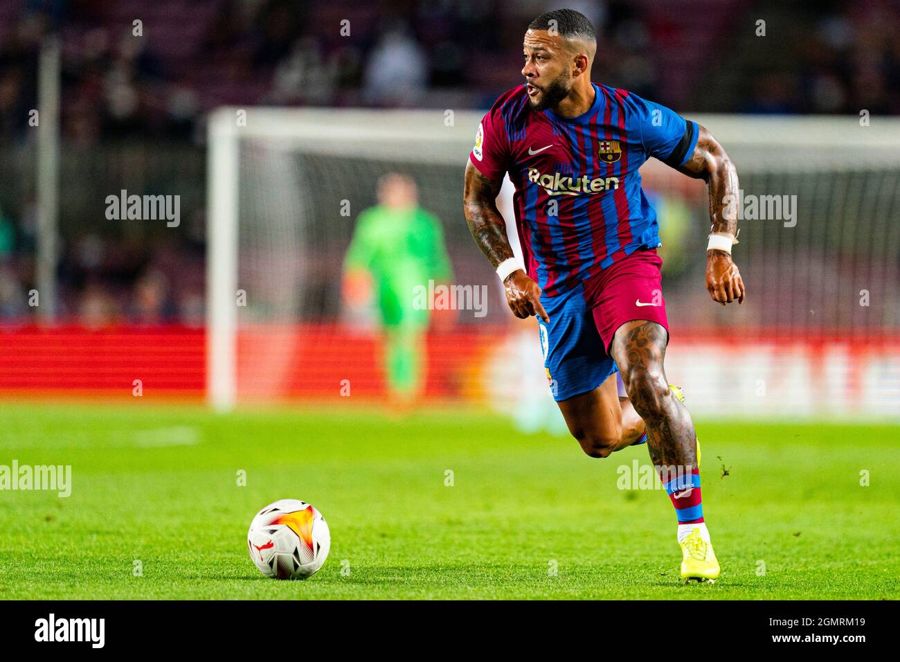 Barcelona, Spain. 20th Sep, 2021. Memphis Depay (FC Barcelona), during ...