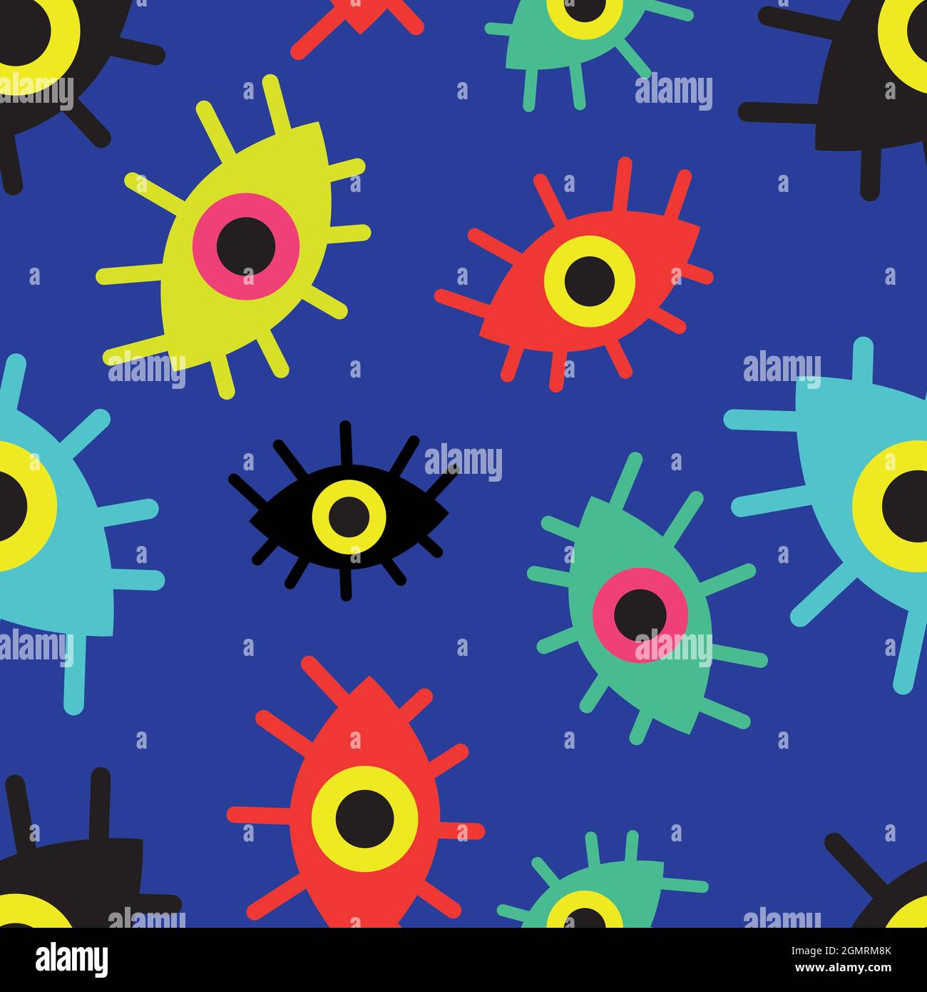 pattern of multicolored abstract eyes. Vector Stock Vector Image & Art ...