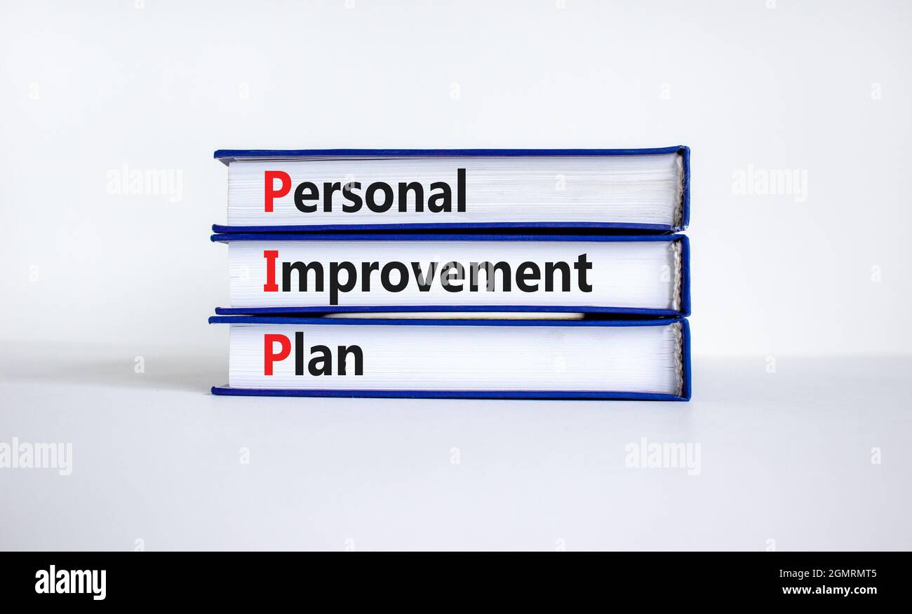 PIP, Personal improvement plan symbol. Words PIP, Personal improvement ...