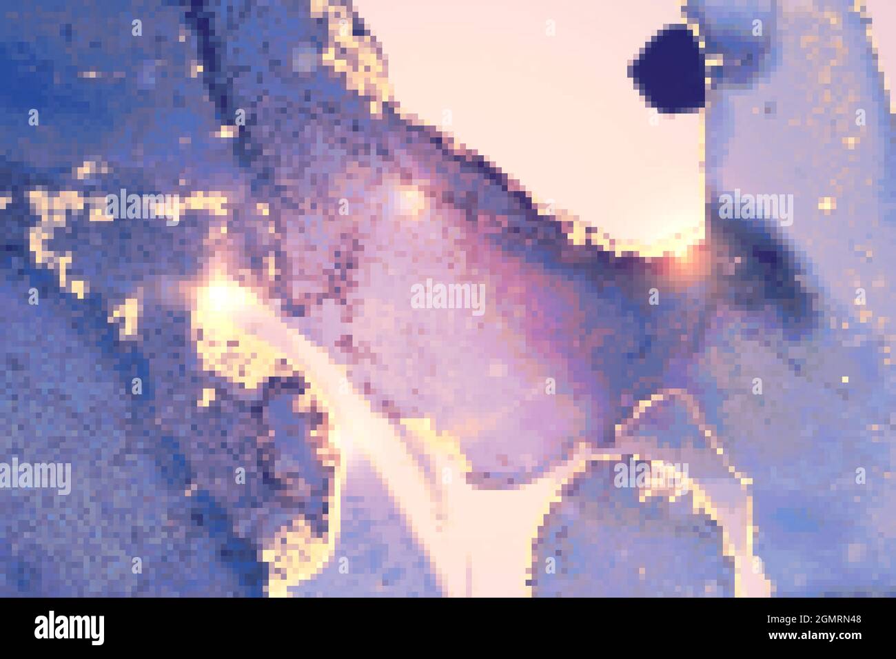 Light purple, blue, and gold abstract marble pattern with sparkles ...