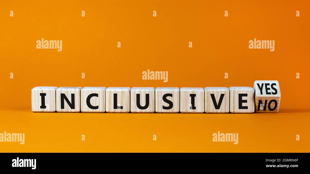 Inclusive yes or no symbol. Turned a wooden cube and changed words ...