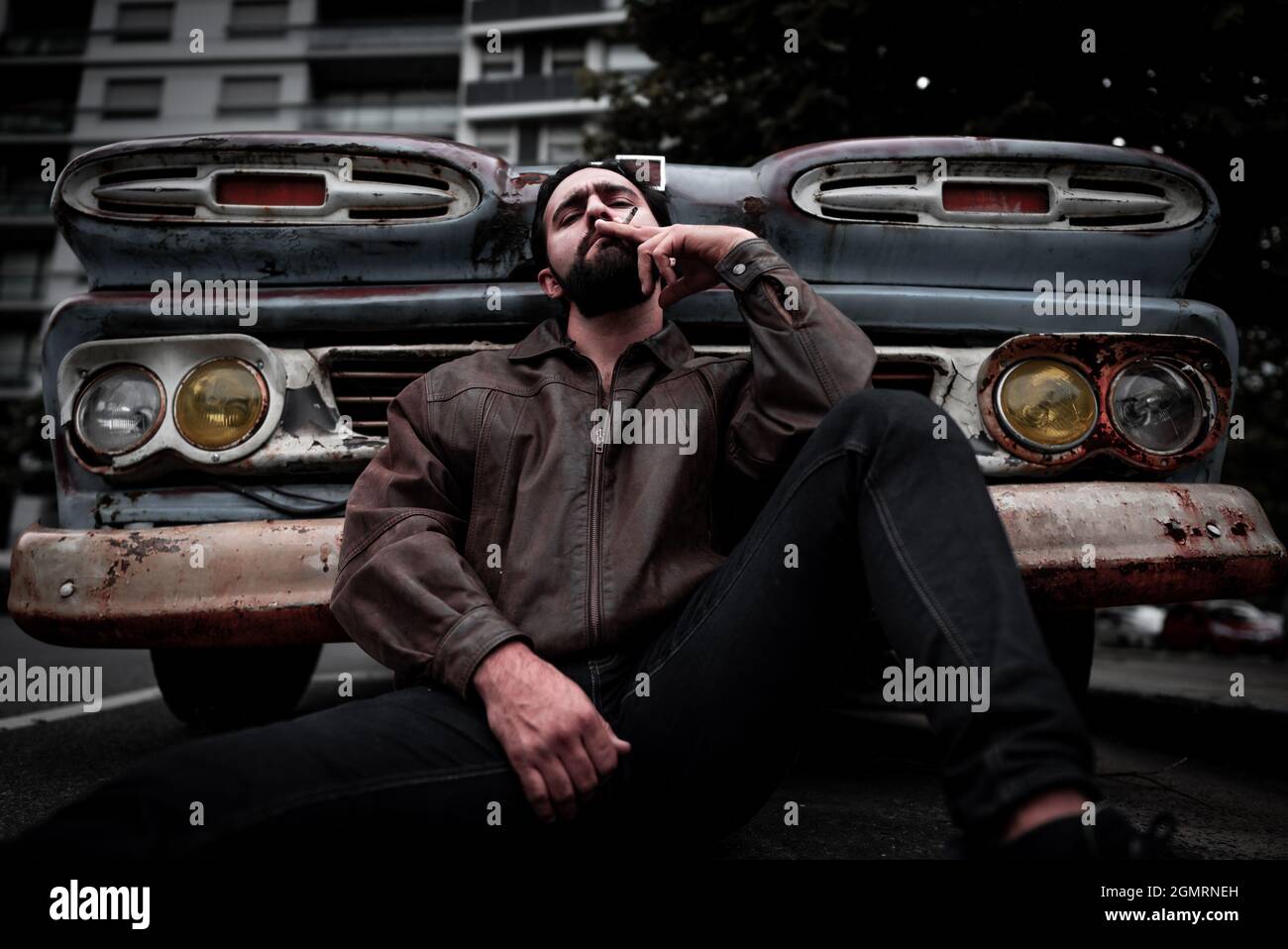 Man smoking car hi-res stock photography and images - Alamy