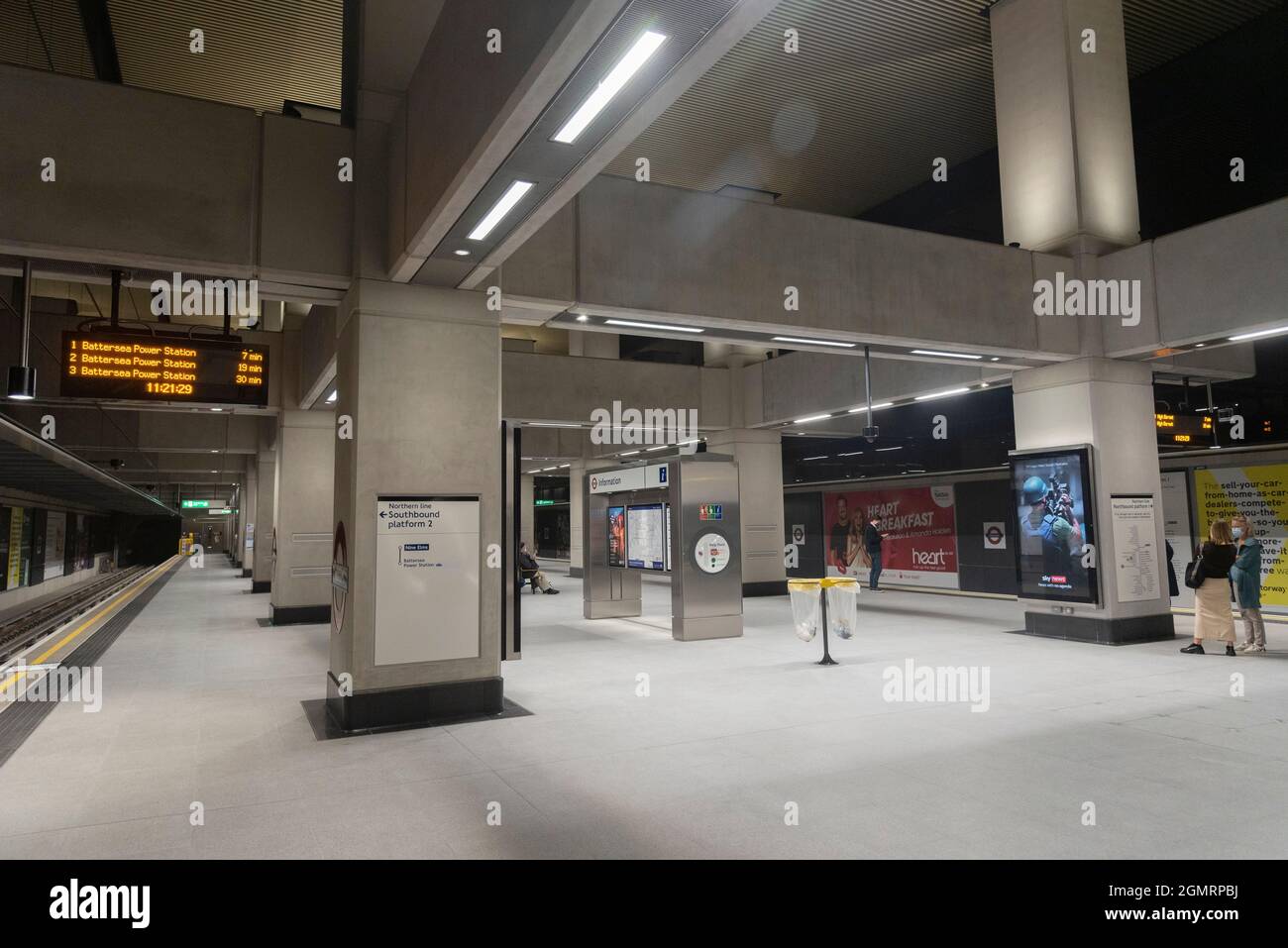20/09/2021. London, UK. Nine Elms Station opens and takes its first ...