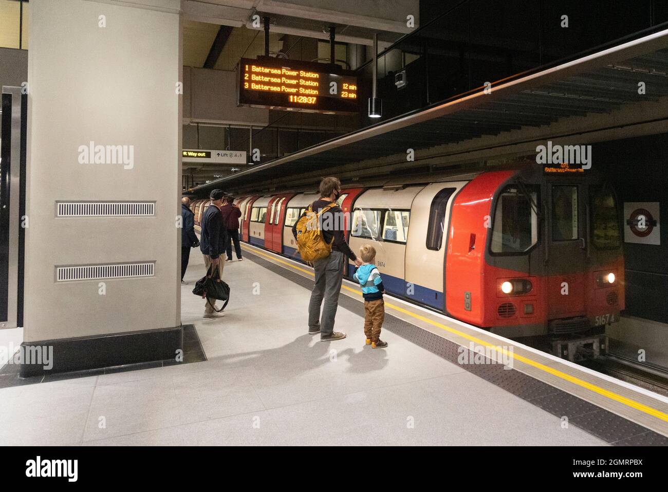 20/09/2021. London, UK. Nine Elms Station opens and takes its first ...