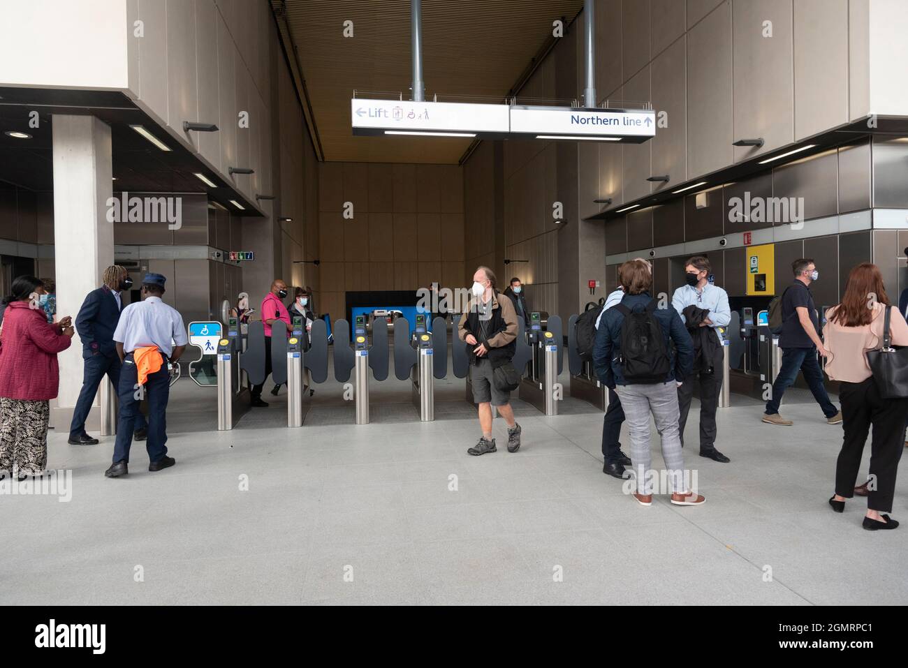 20/09/2021. London, UK. Nine Elms Station opens and takes its first ...