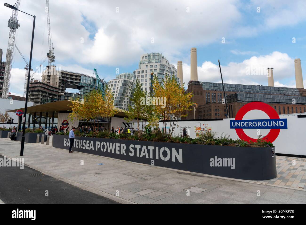 20/09/2021. London, UK. Battersea Power Station tube station opens and ...