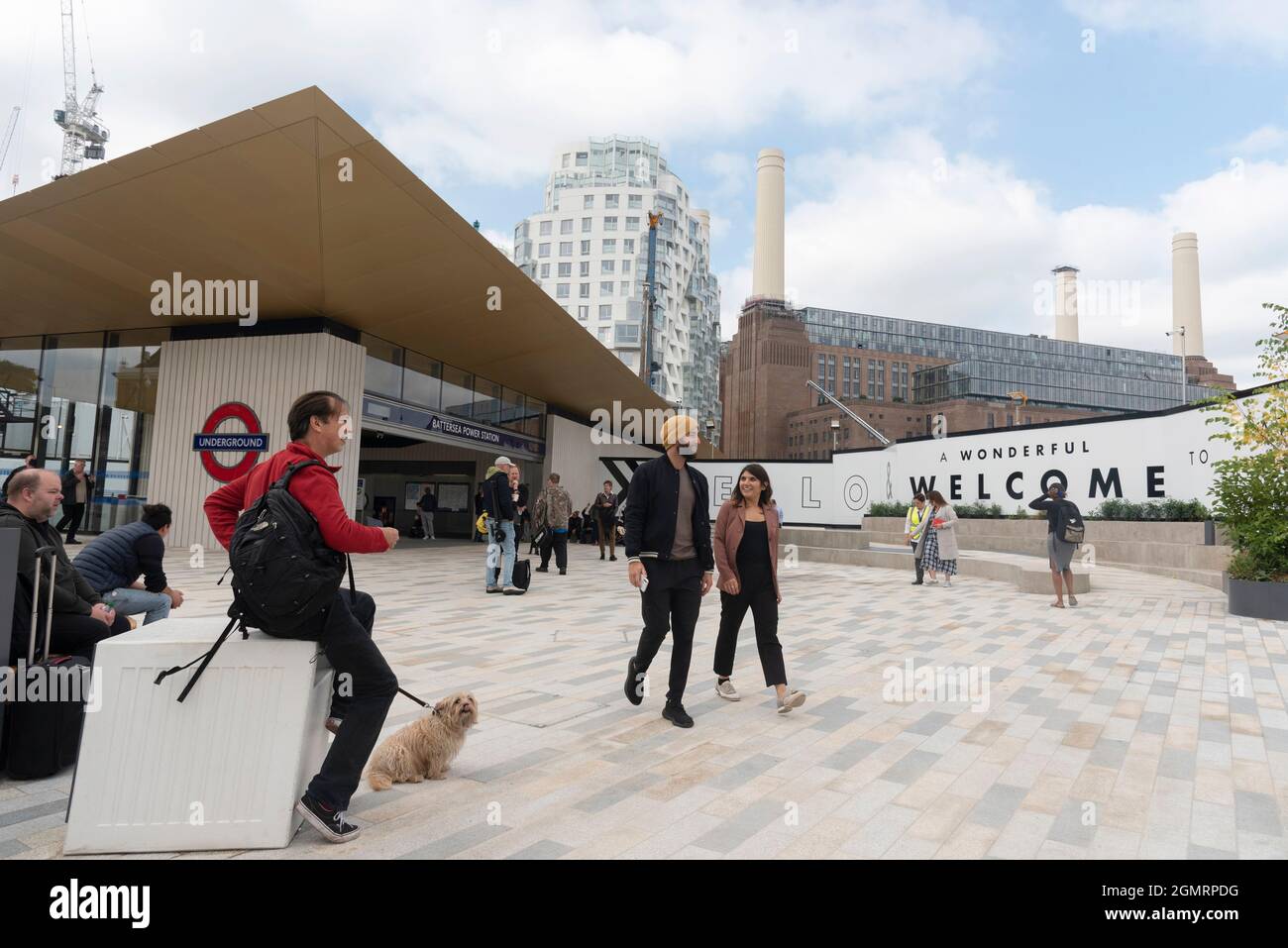 20/09/2021. London, UK. Battersea Power Station tube station opens and ...