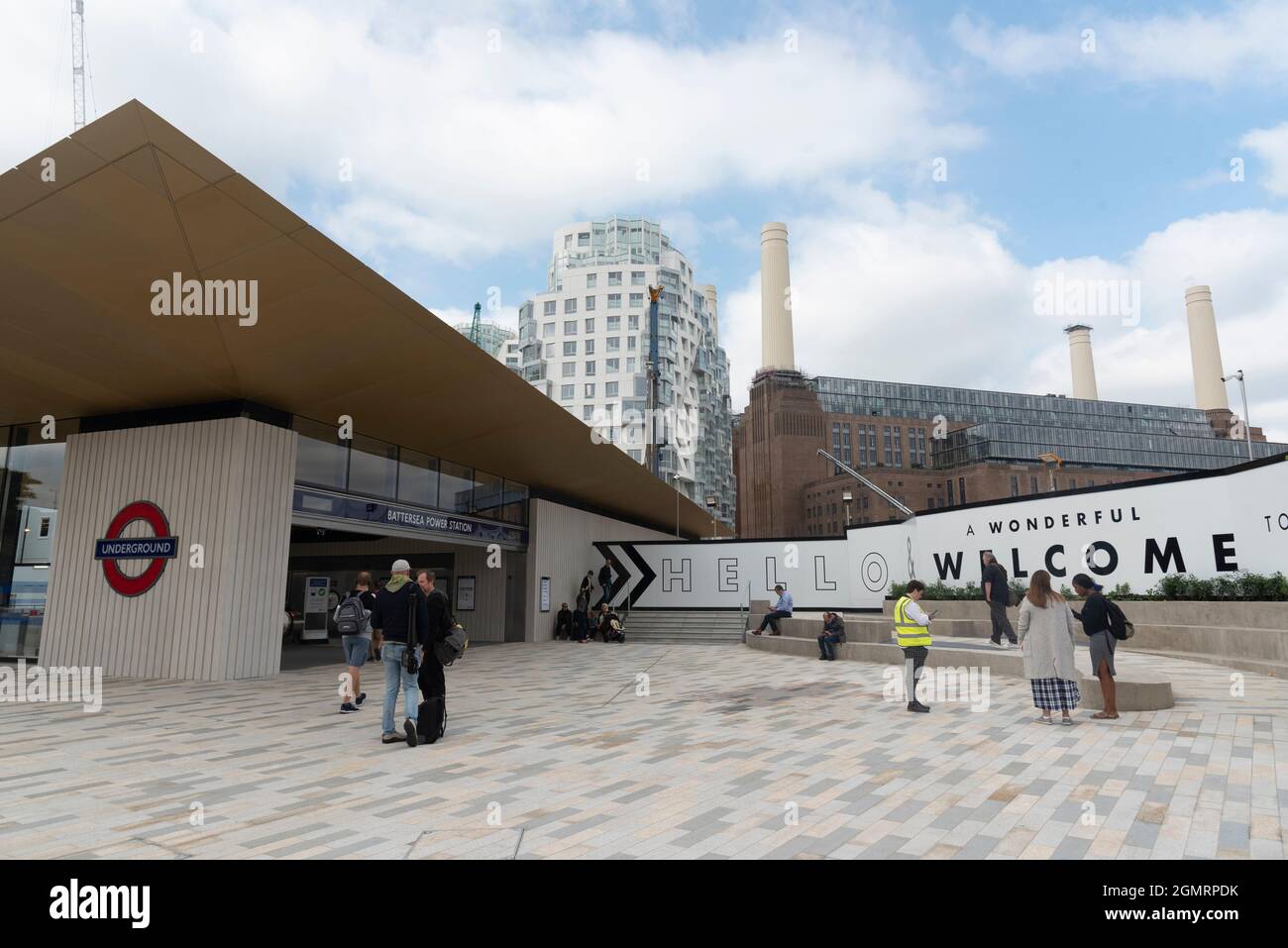 20/09/2021. London, UK. Battersea Power Station tube station opens and ...