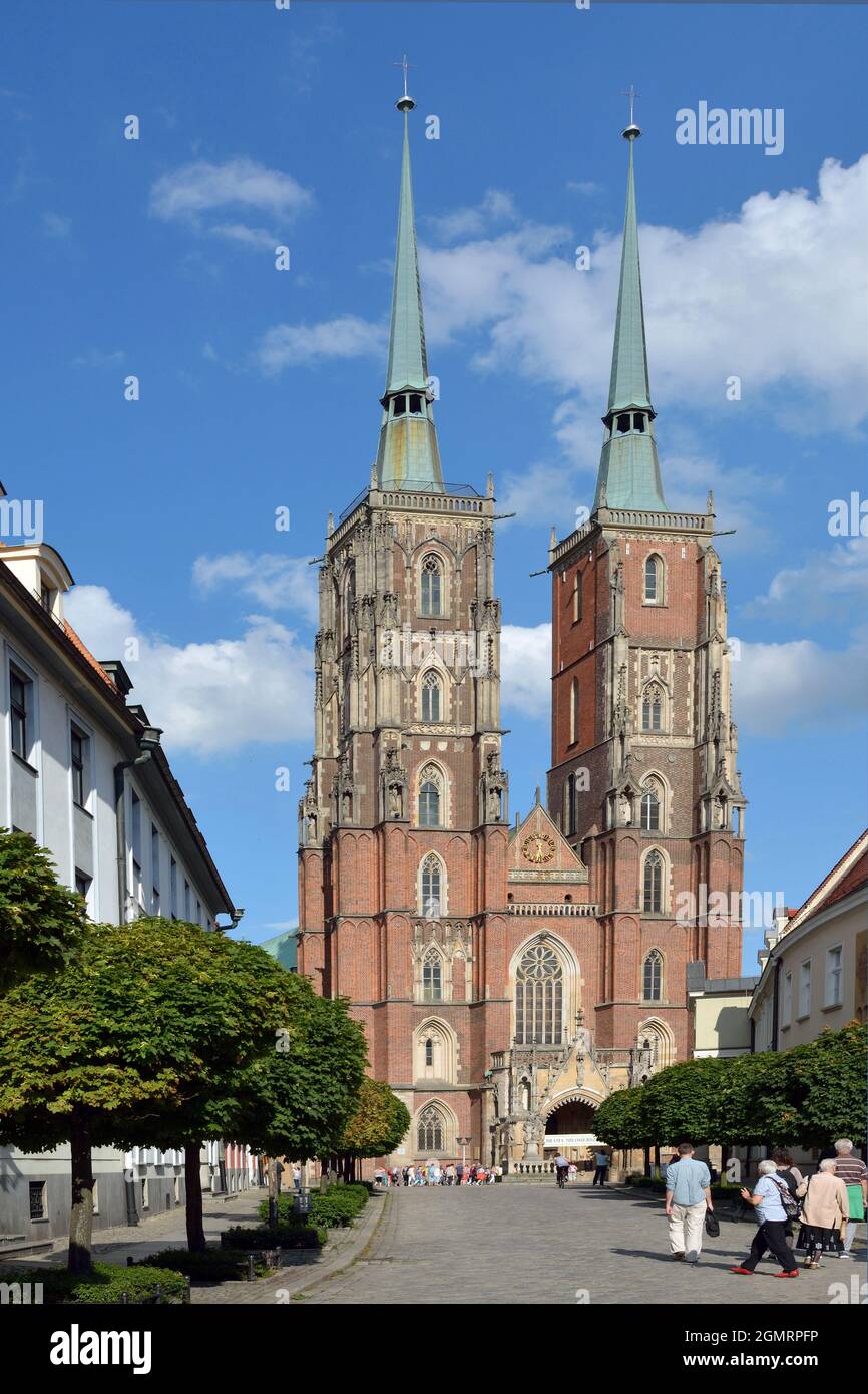 Cathedral of St. John the Baptist on the Cathedral Island of Wroclaw in ...