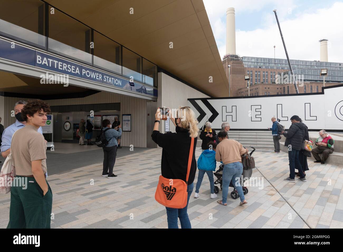 20/09/2021. London, UK. Battersea Power Station tube station opens and ...