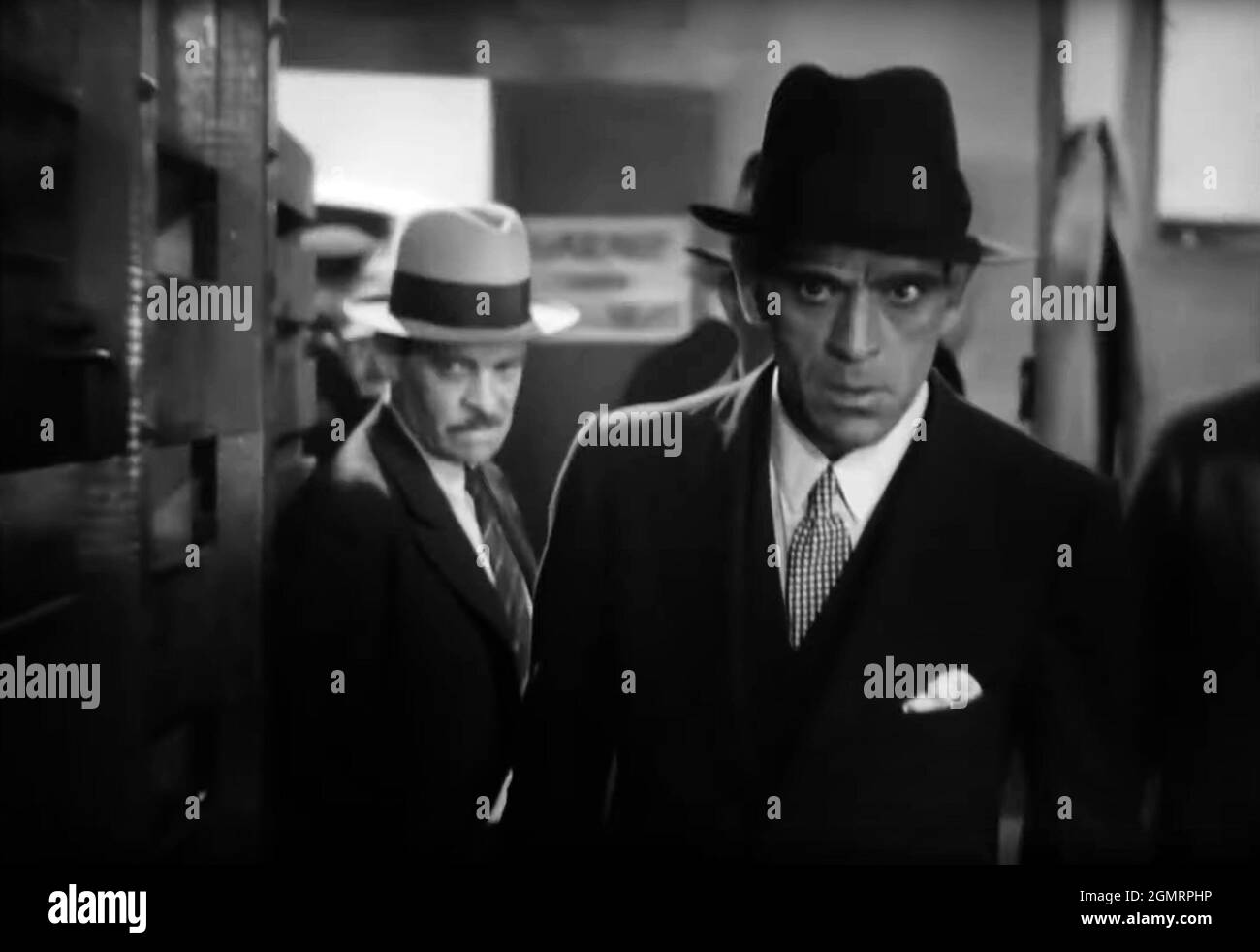 BORIS KARLOFF: THE MAN BEHIND THE MASK, scene from SCARFACE, from left ...