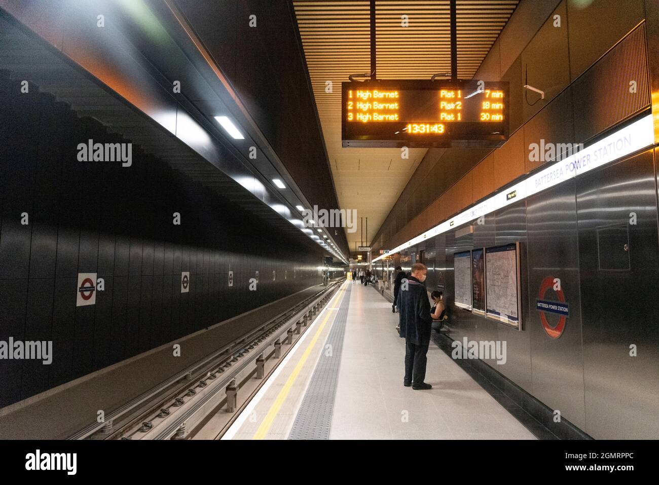 20/09/2021. London, UK. Battersea Power Station tube station opens and ...
