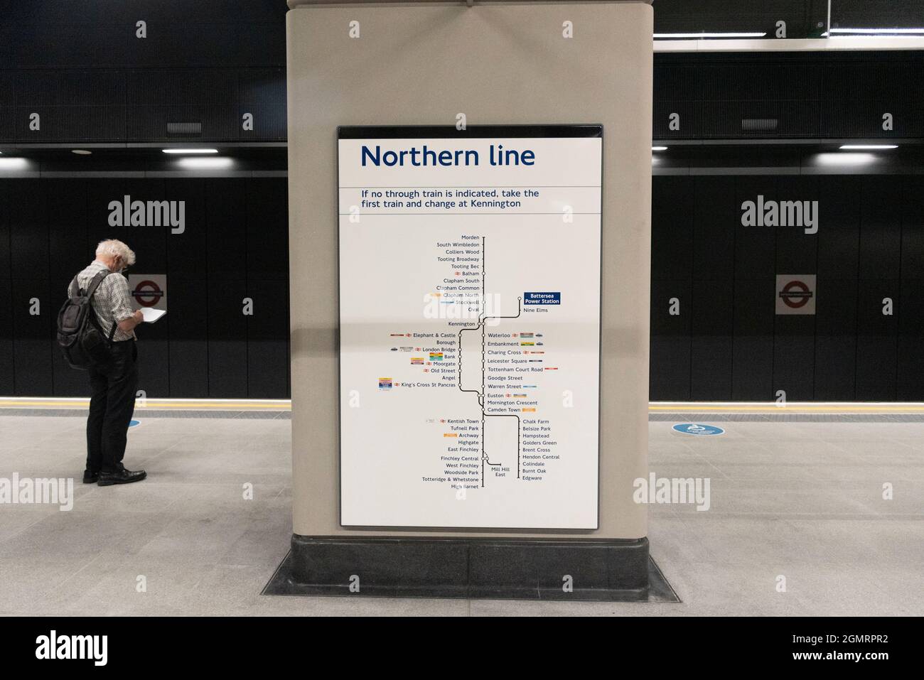 20/09/2021. London, UK. Battersea Power Station tube station opens and ...