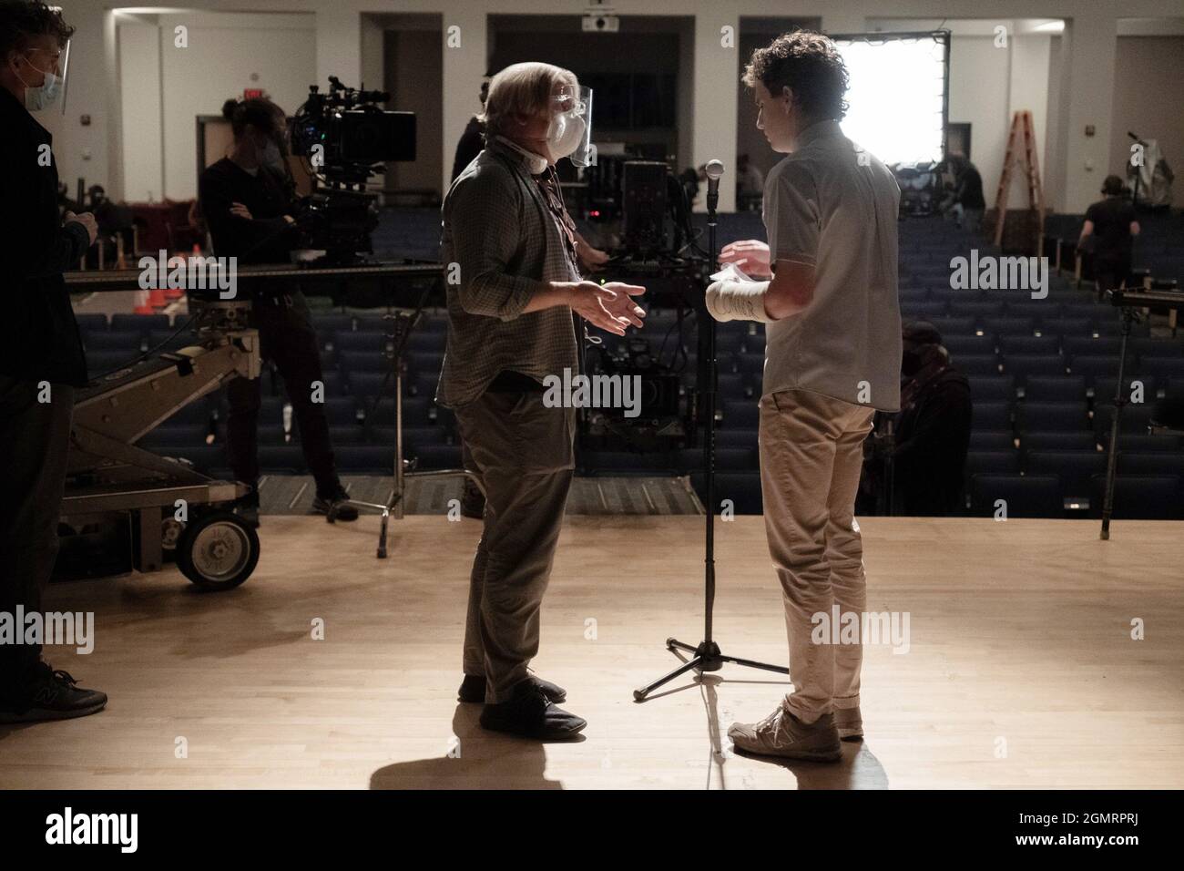 DEAR EVAN HANSEN, from left: director Stephen Chbosky, Ben Platt, on ...