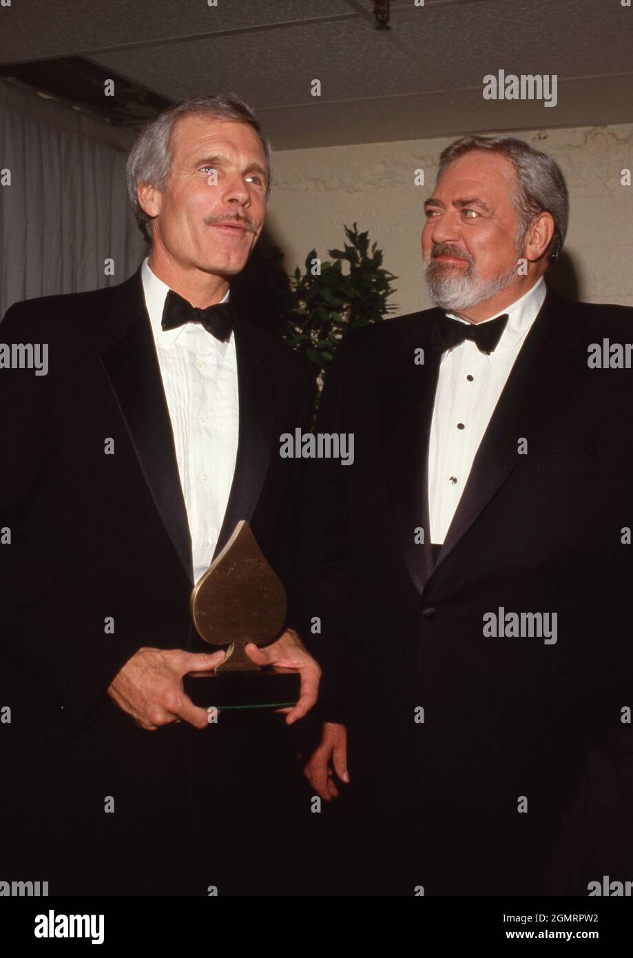 Ted Turner and Raymond Burr January 1987 Credit: Ralph Dominguez ...