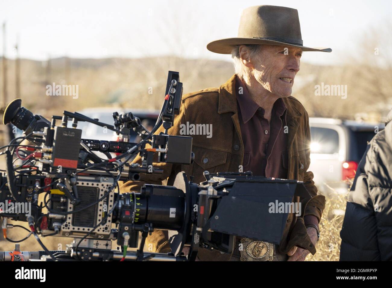 CRY MACHO, director Clint Eastwood, on set, 2021. ph: Claire Folger ...